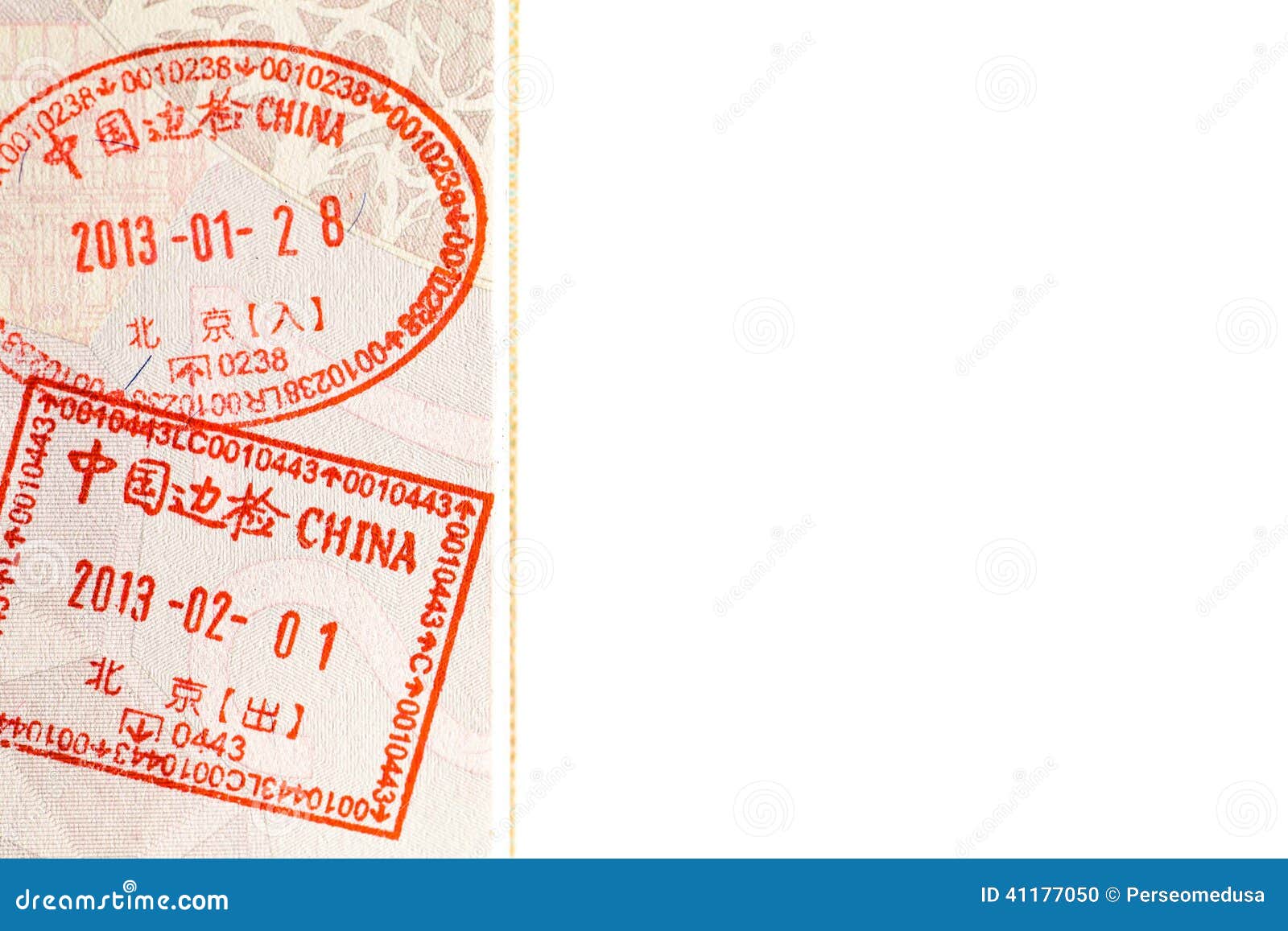 China Visa Sticker On Passport Background. Chinese Visa Issued Status ...