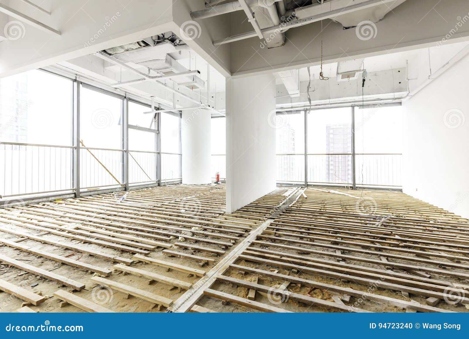 Indoor construction site stock photo. Image of cement - 94723240