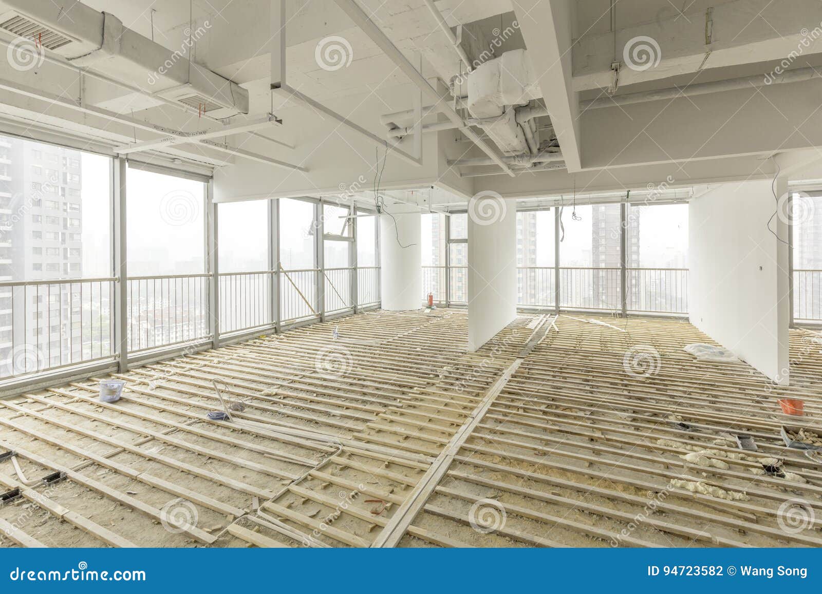 Indoor construction site stock photo. Image of chian - 94723582