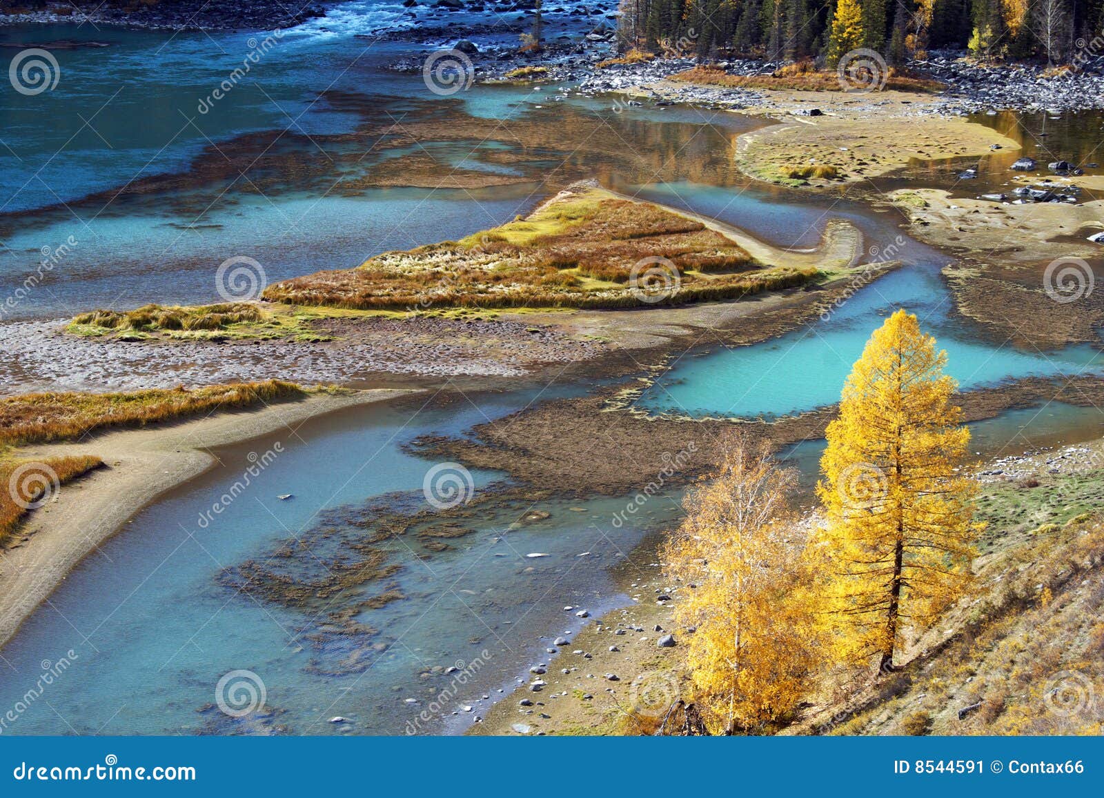 China/Xinjiang: Lying Dragon Bay In Kanas Picture. Image: 8544591