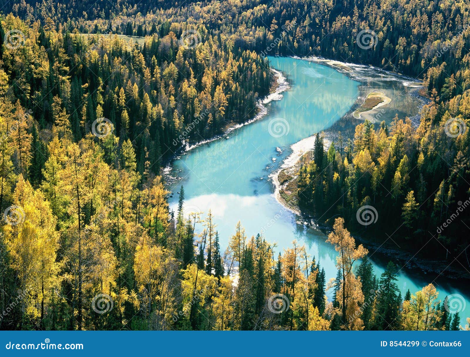 China/Xinjiang: Moon Bay in Kanas Stock Image - Image of hemu, china ...