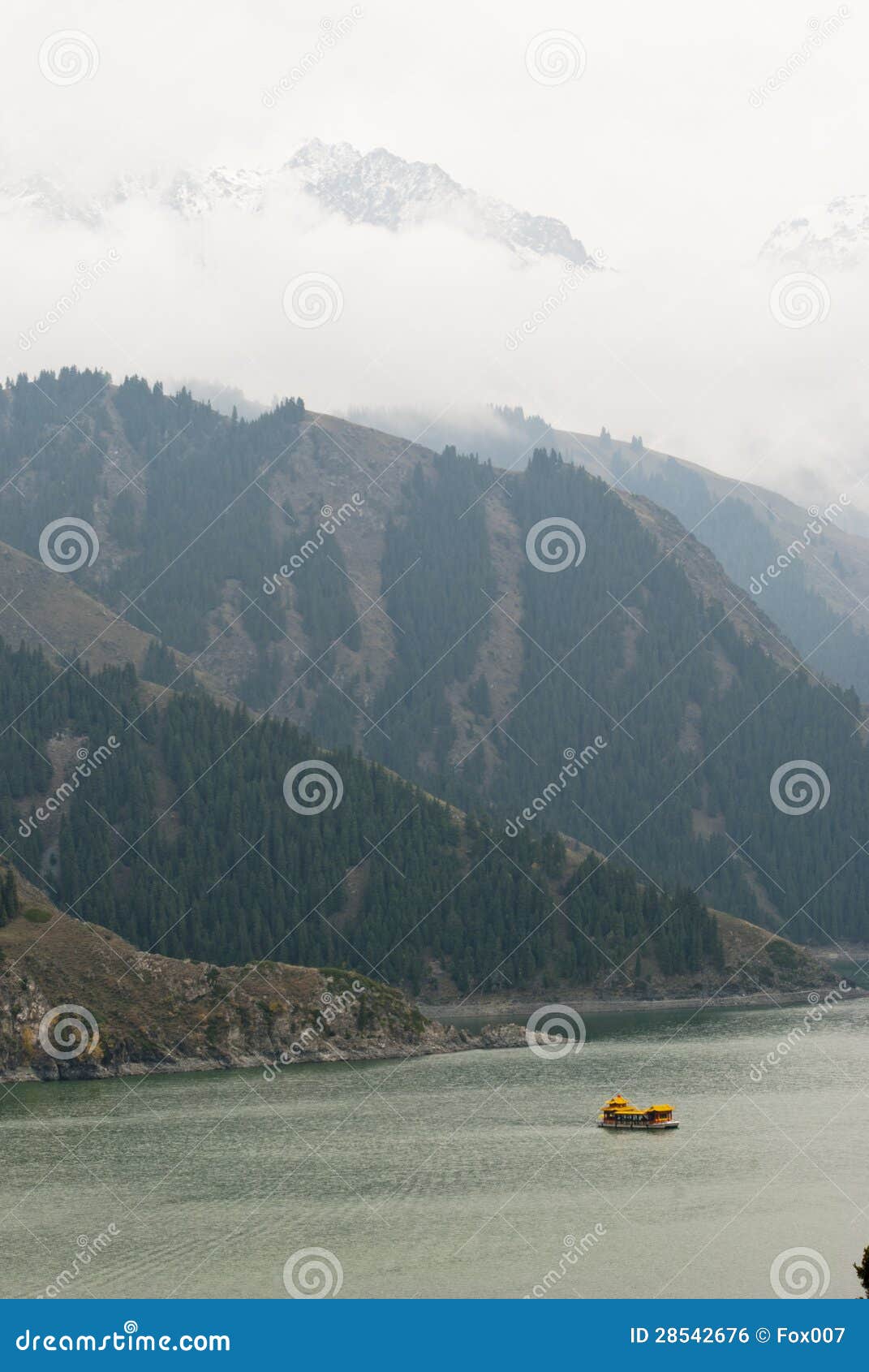 China Xinjiang Tianshan Tianchi Stock Photo - Image of peak, forests ...