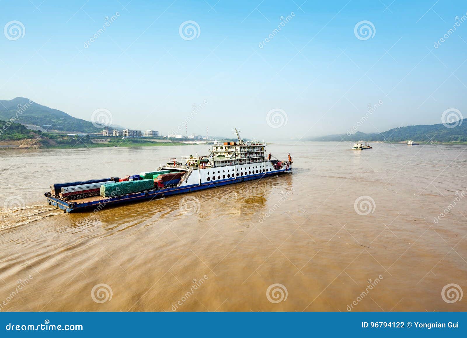 China and the Yangtze River Cargo Ship Stock Photo - Image of water ...