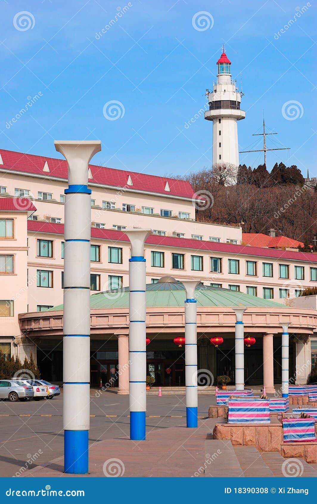 China Yantai city Beacon editorial stock photo. Image of beach - 18390308