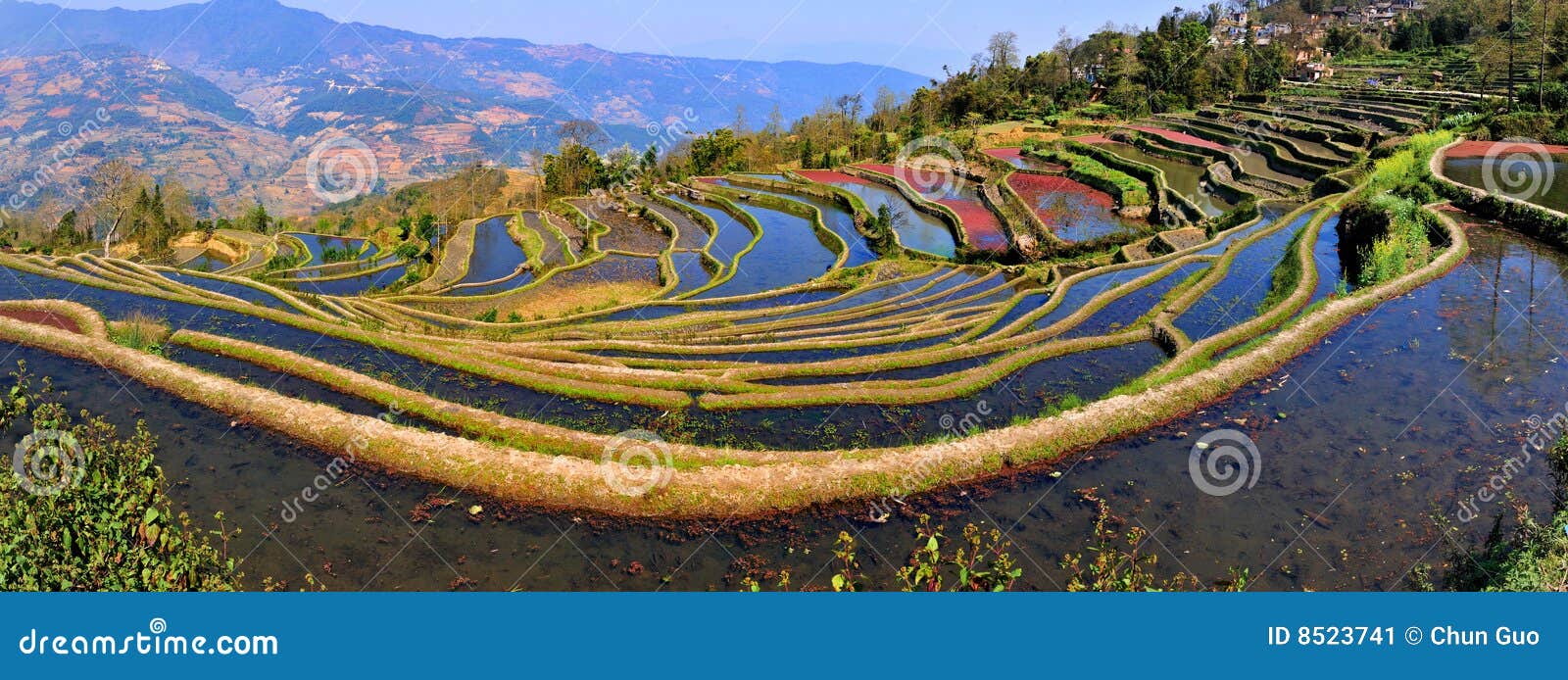 China Yunnan Hani Terrace View Stock Image - Image of yunnan, foggy ...