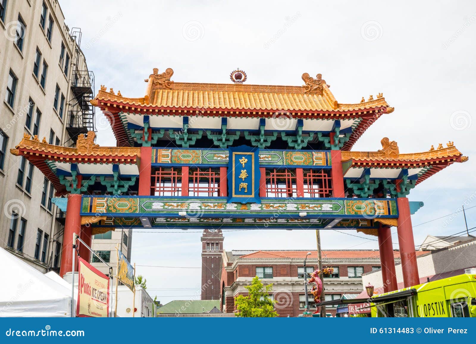 Chinatown Gate Seattle Washington Editorial Stock Photo - Image of ...