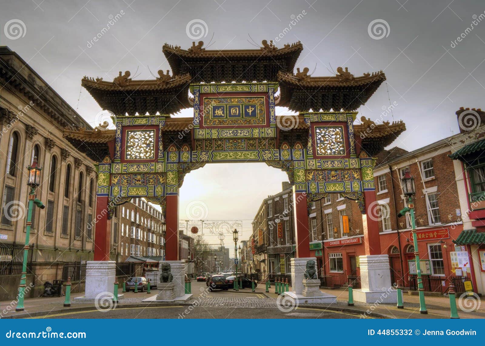 Chinatown Liverpool editorial photography. Image of entrance - 44855332