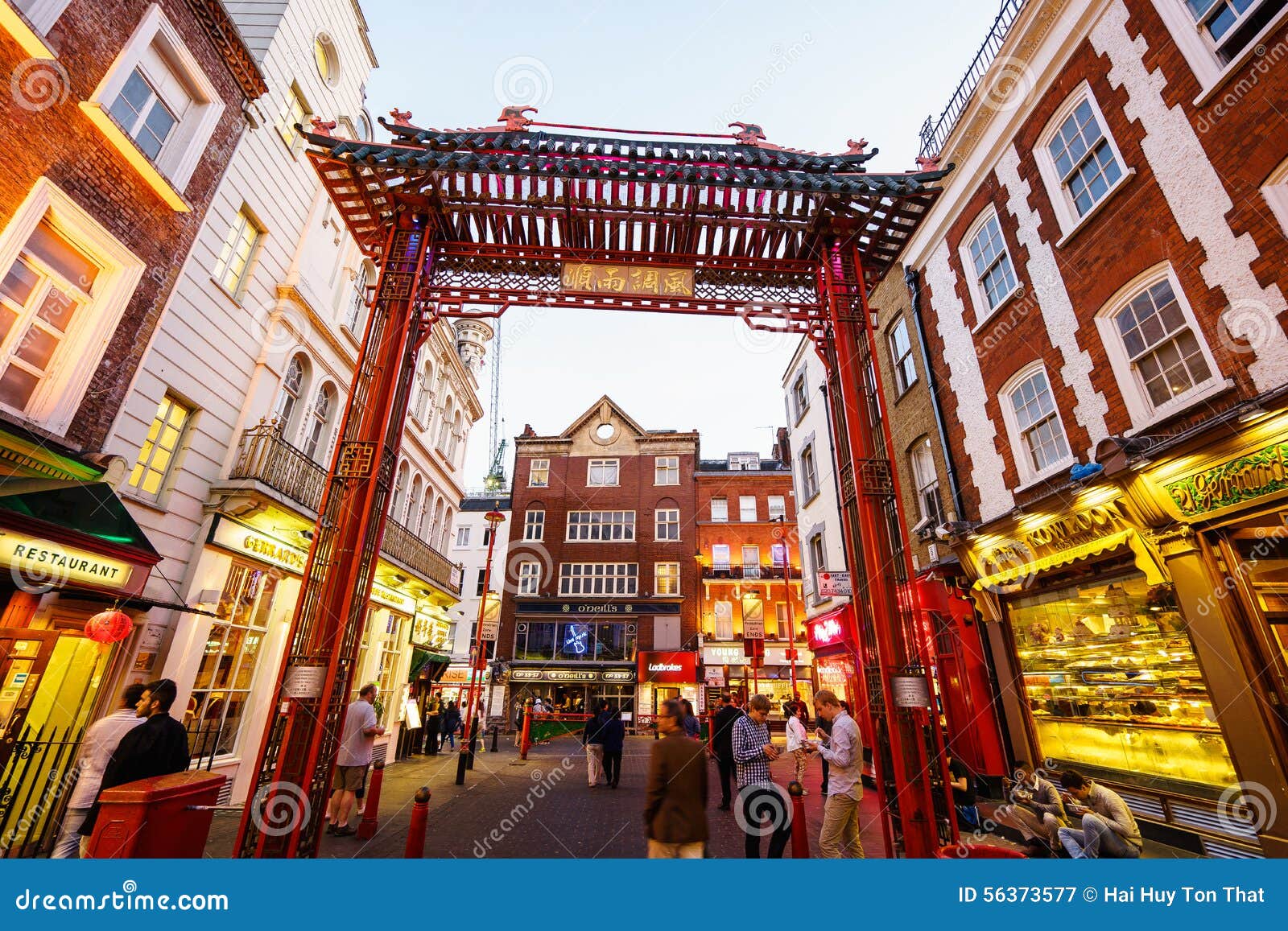 Chinatown in London England Redaktionelles Stockfotografie - Bild von ...