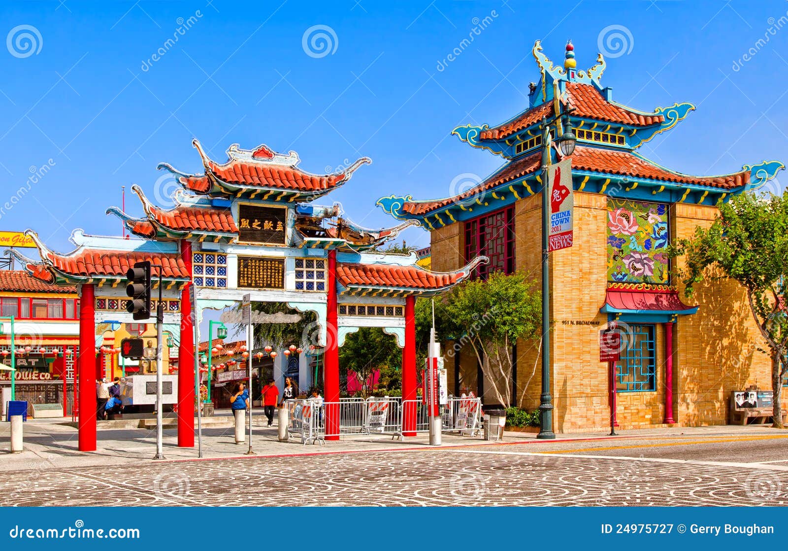 Chinatown in Los Angeles editorial photography. Image of shops - 24975727