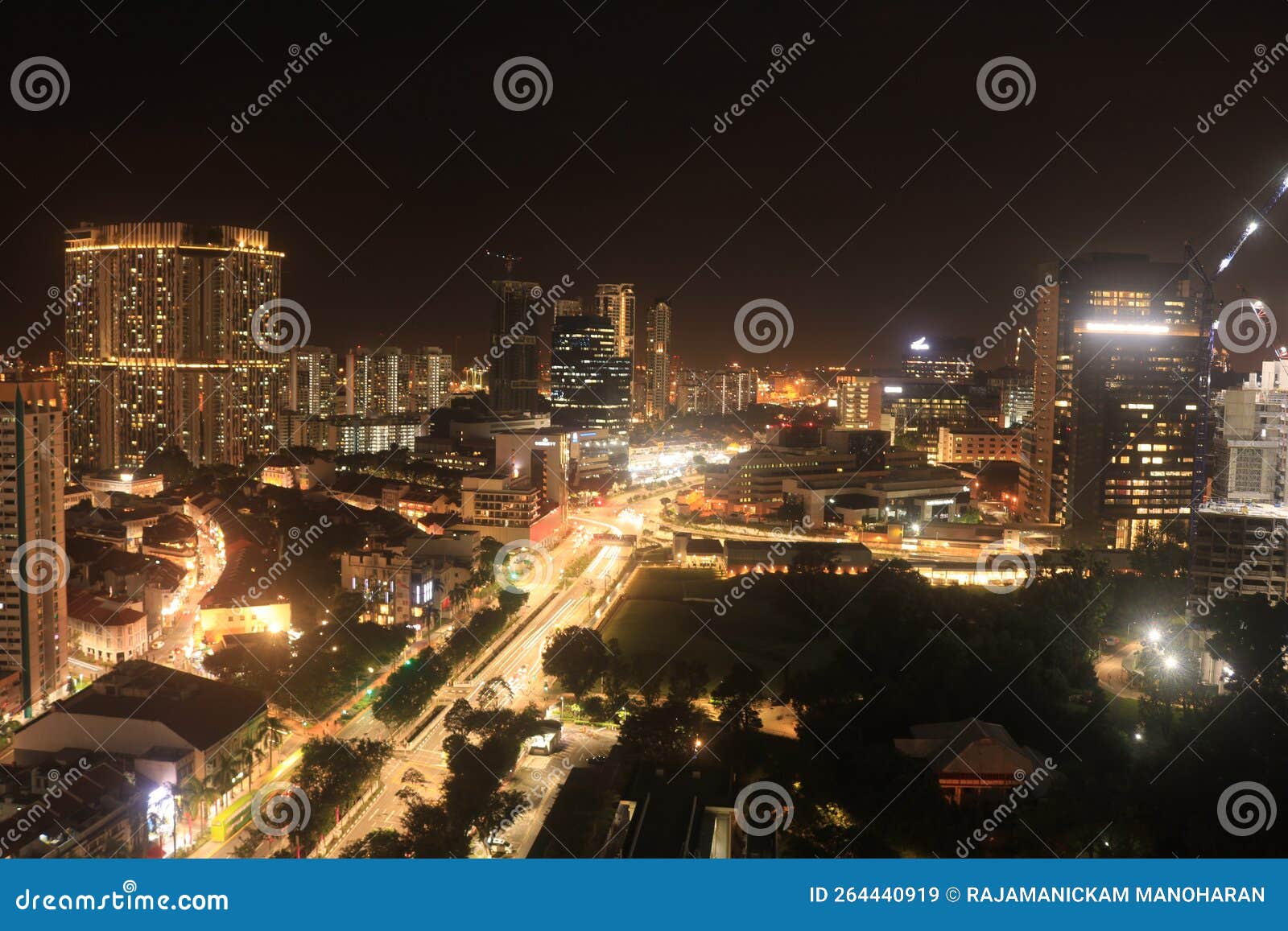 Chinatown night view editorial stock image. Image of horizon - 264440919