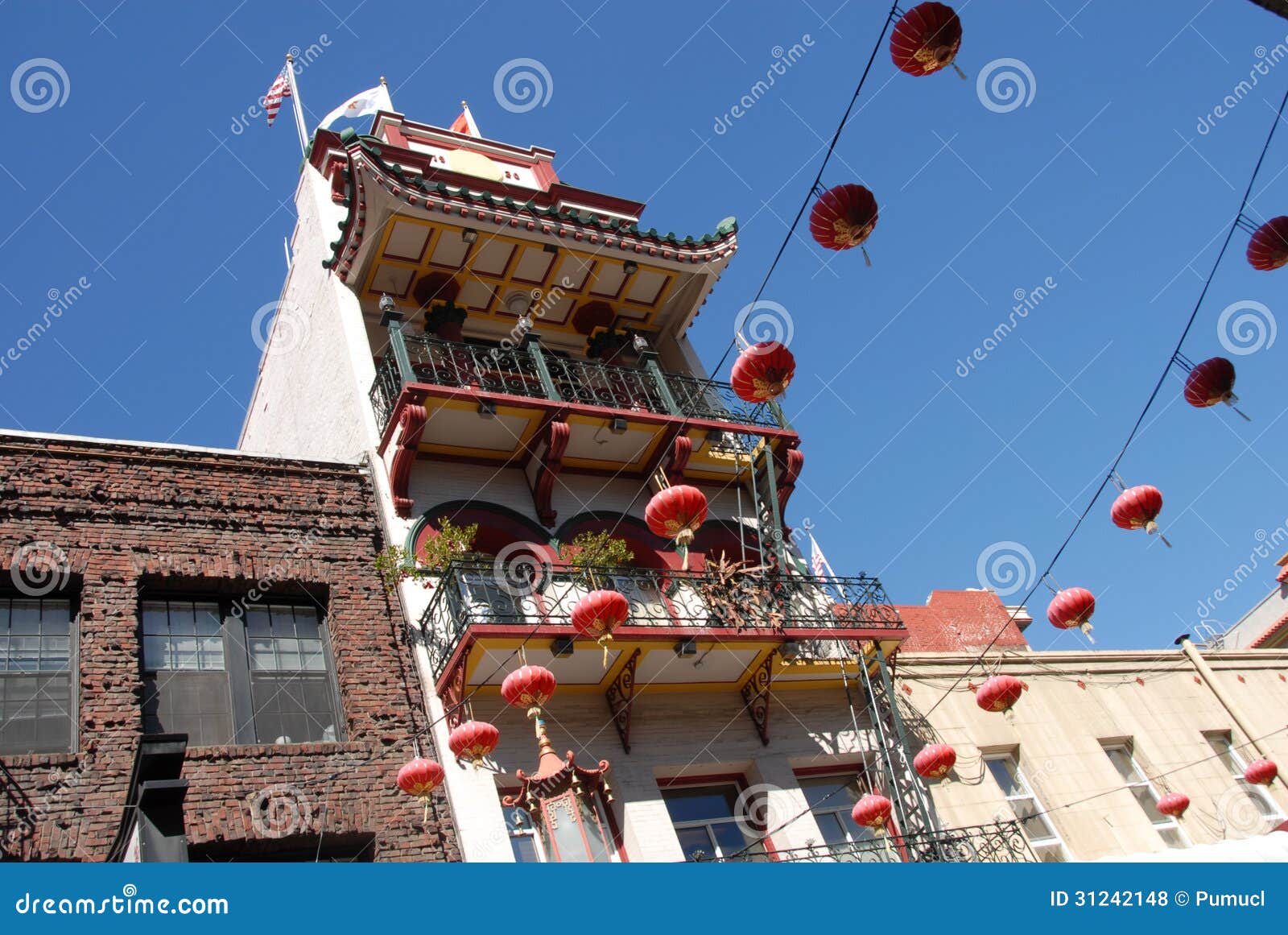 Chinatown stock photo. Image of lantern, building, landmark - 31242148