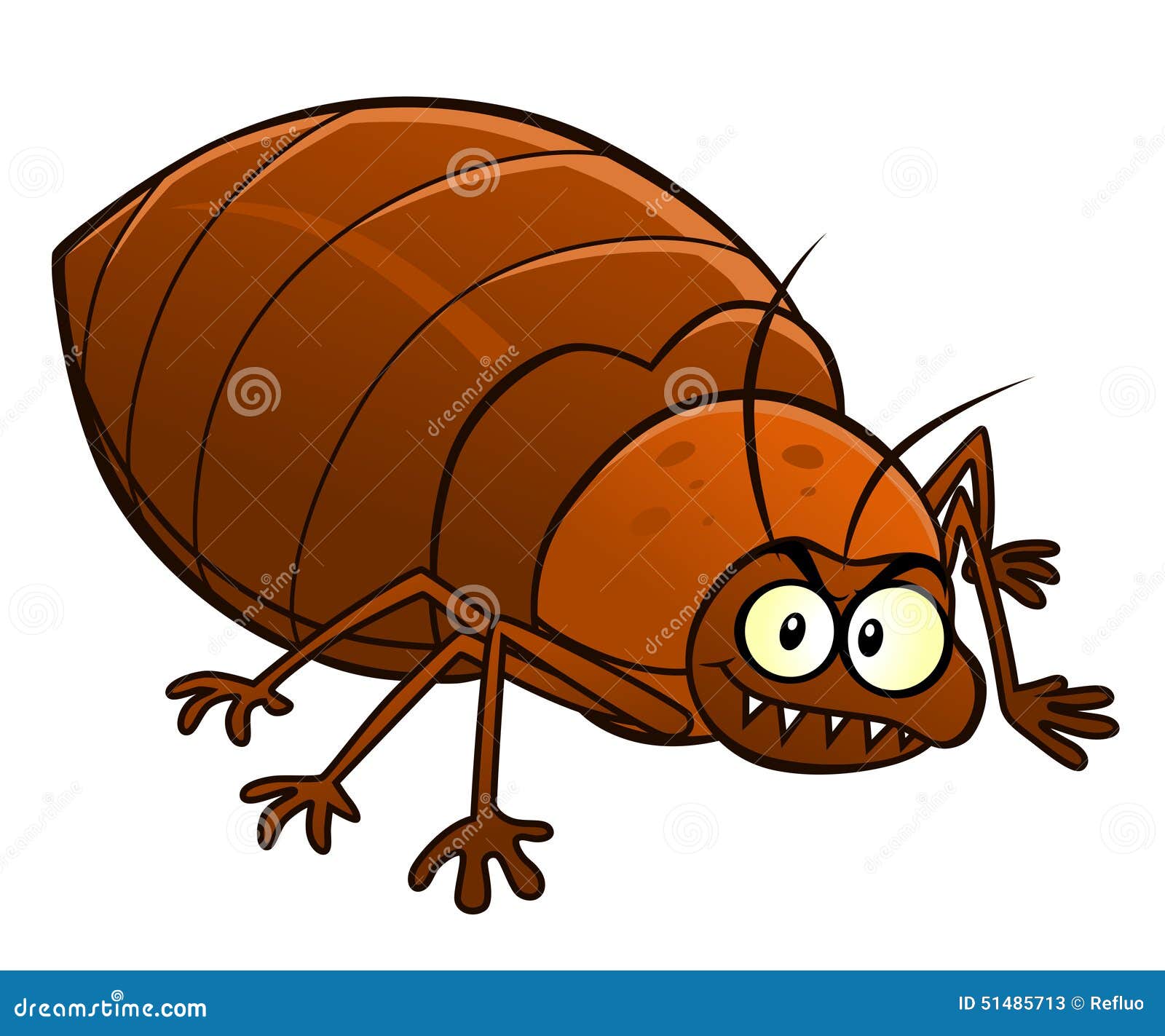 Chinche Sonriente De La Historieta Ilustración del Vector - Ilustración ...