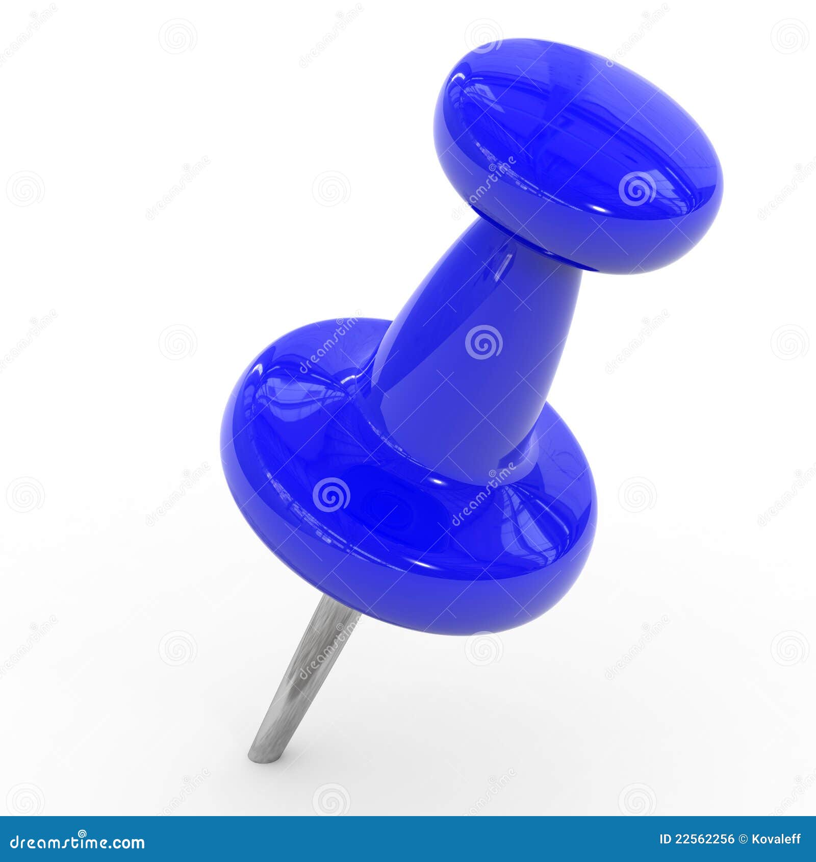 Chincheta azul. stock de ilustración. Ilustración de oficina - 22562256