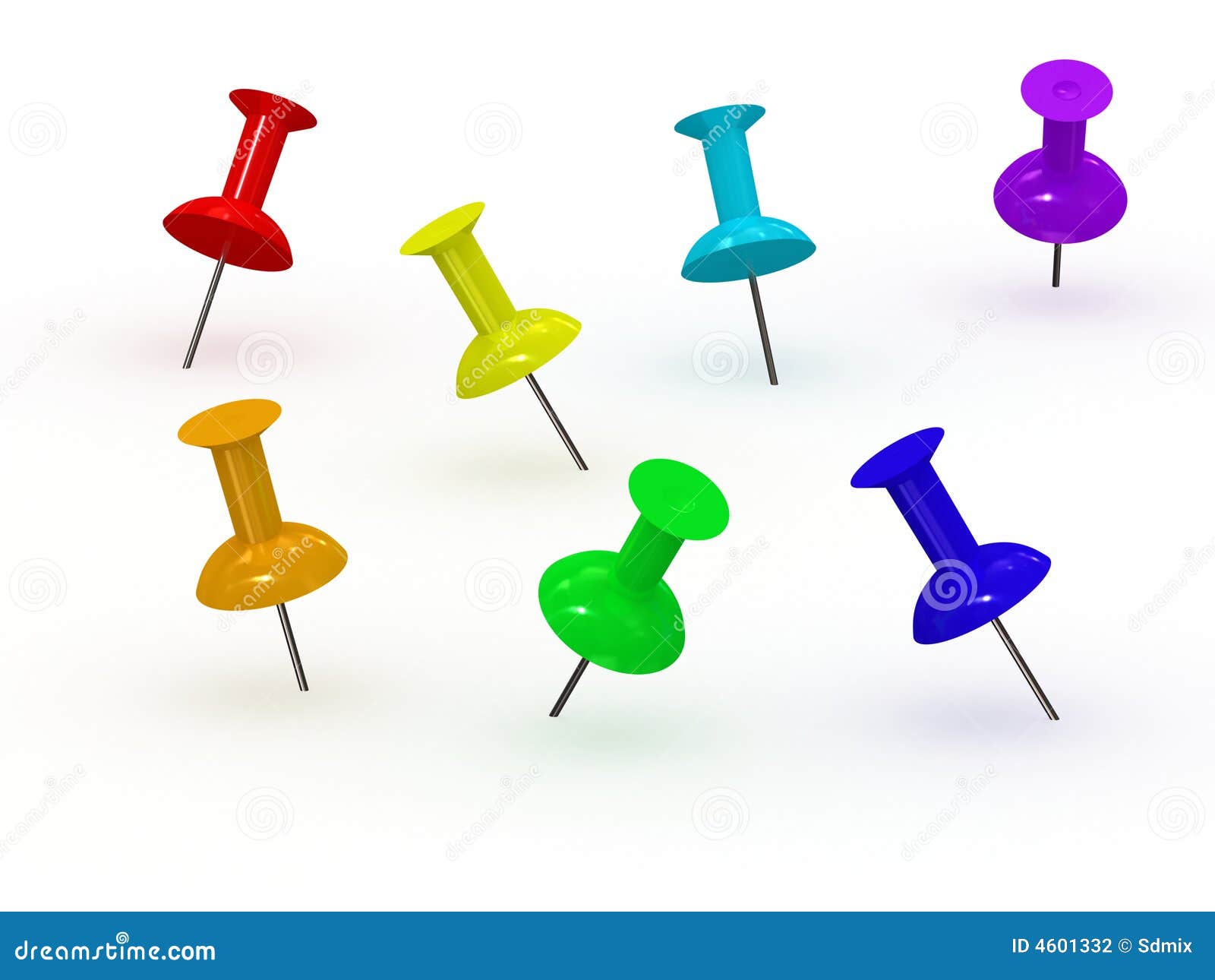 Chincheta del arco iris 3d foto de archivo. Imagen de miniaturas - 4601332