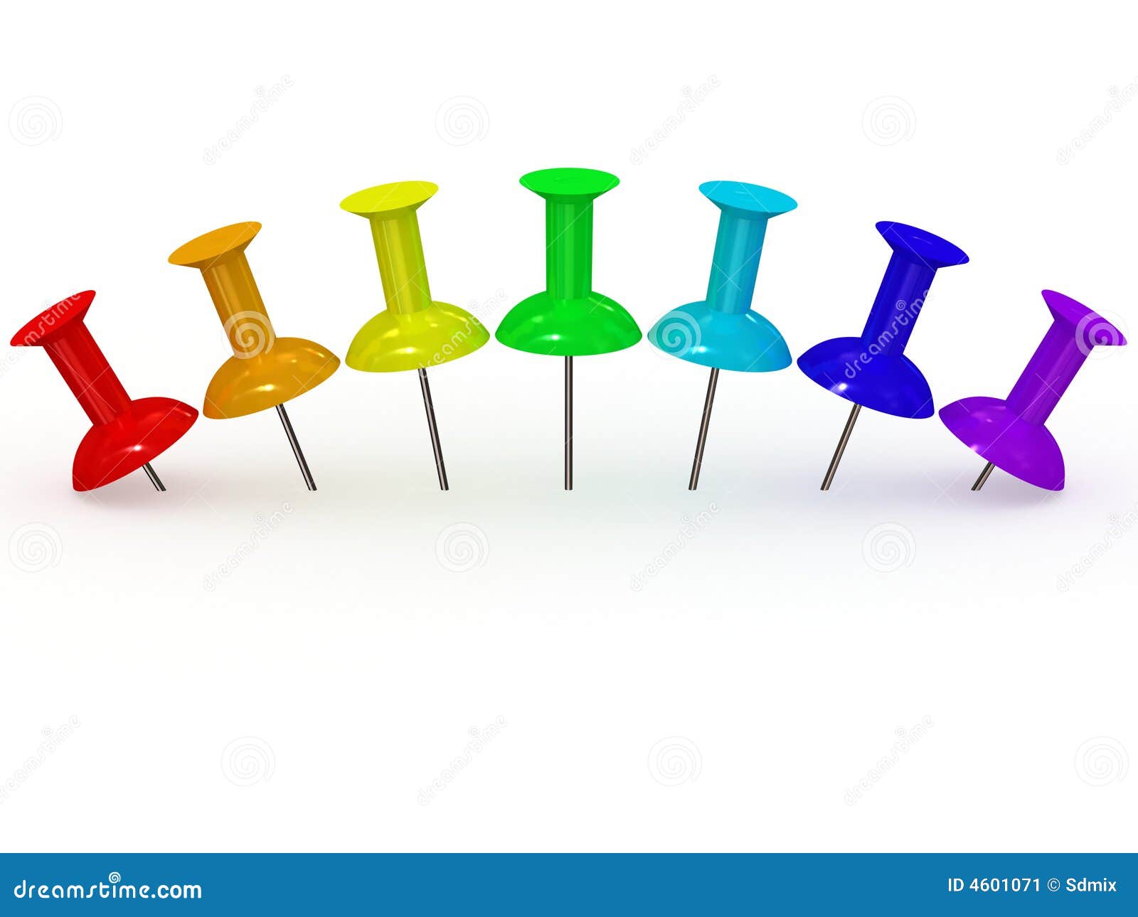 Chincheta del color 3d imagen de archivo. Imagen de fondos - 4601071