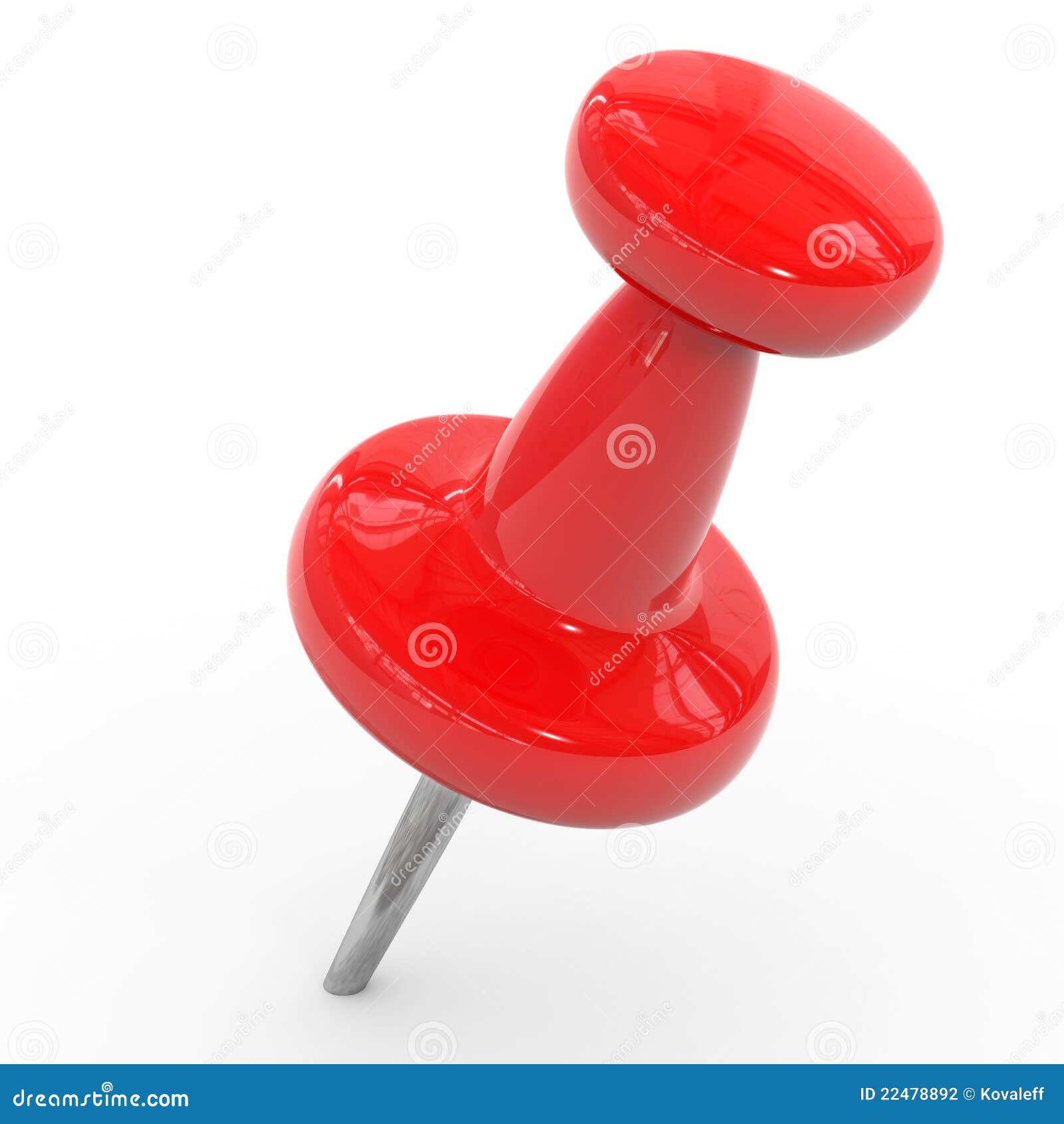 Chincheta Roja En Un Fondo Blanco. Stock de ilustración - Ilustración ...