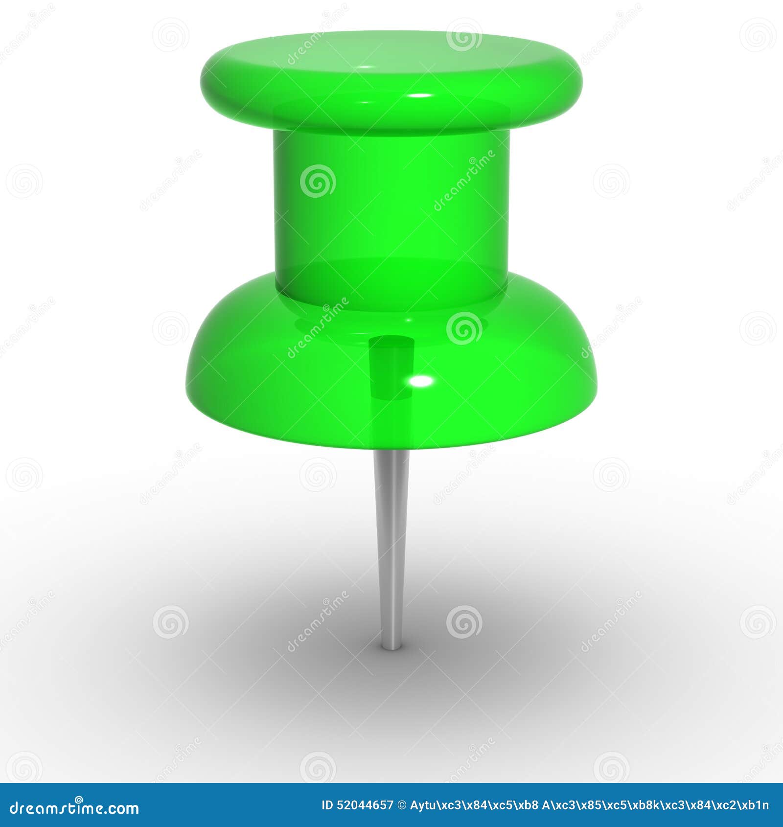 Chincheta verde stock de ilustración. Ilustración de brillante - 52044657