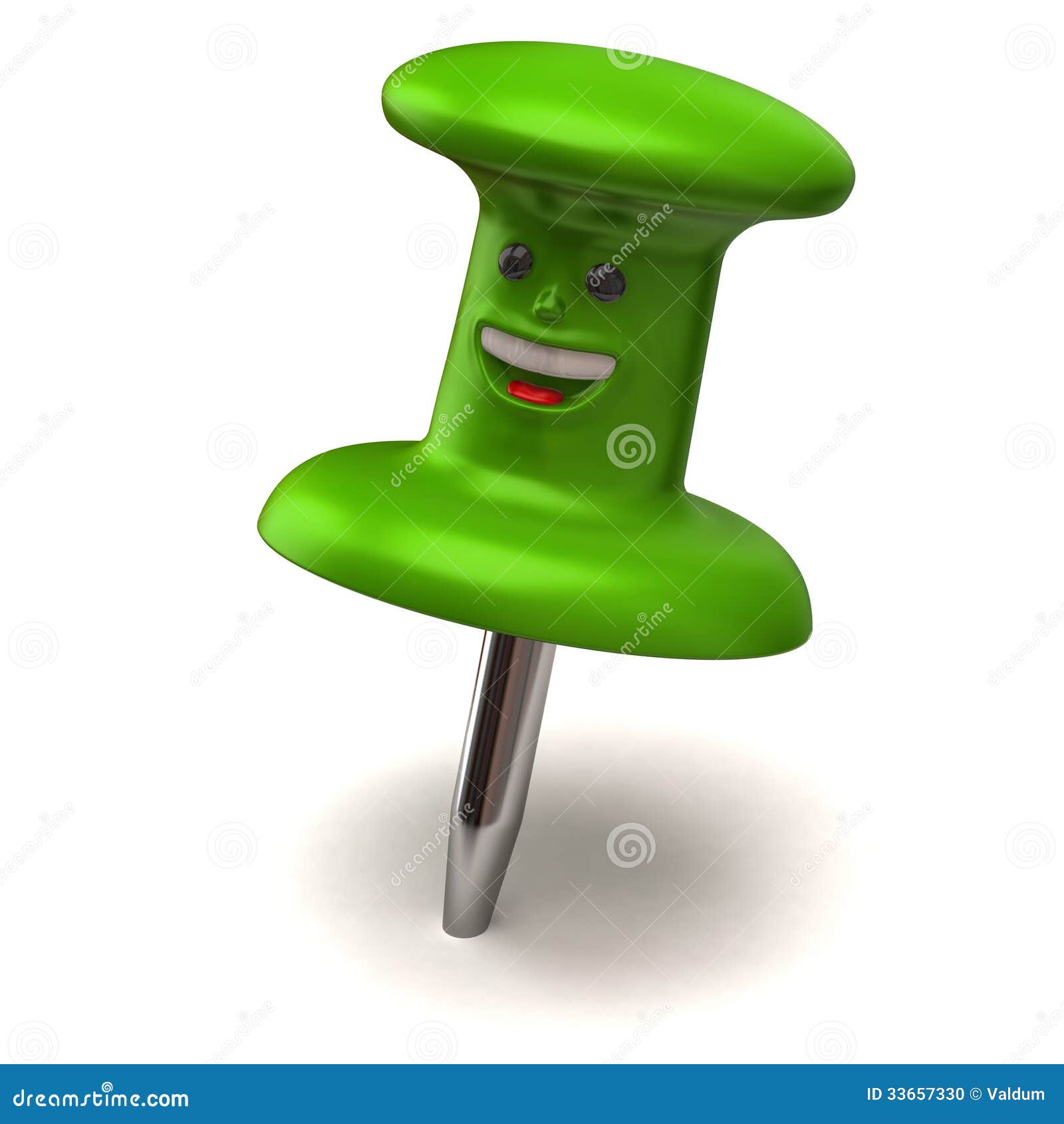 Chincheta Verde De La Diversión Stock de ilustración - Ilustración de ...