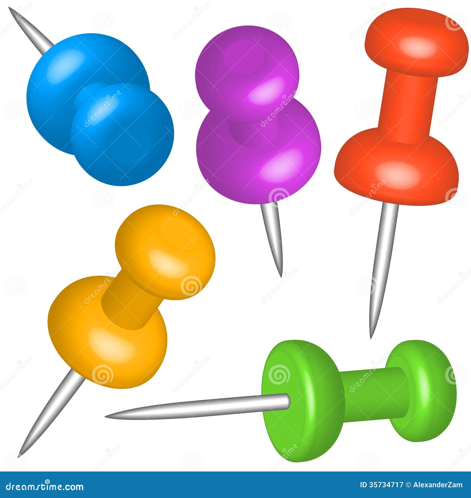 Chinchetas ilustración del vector. Ilustración de objetos - 35734717