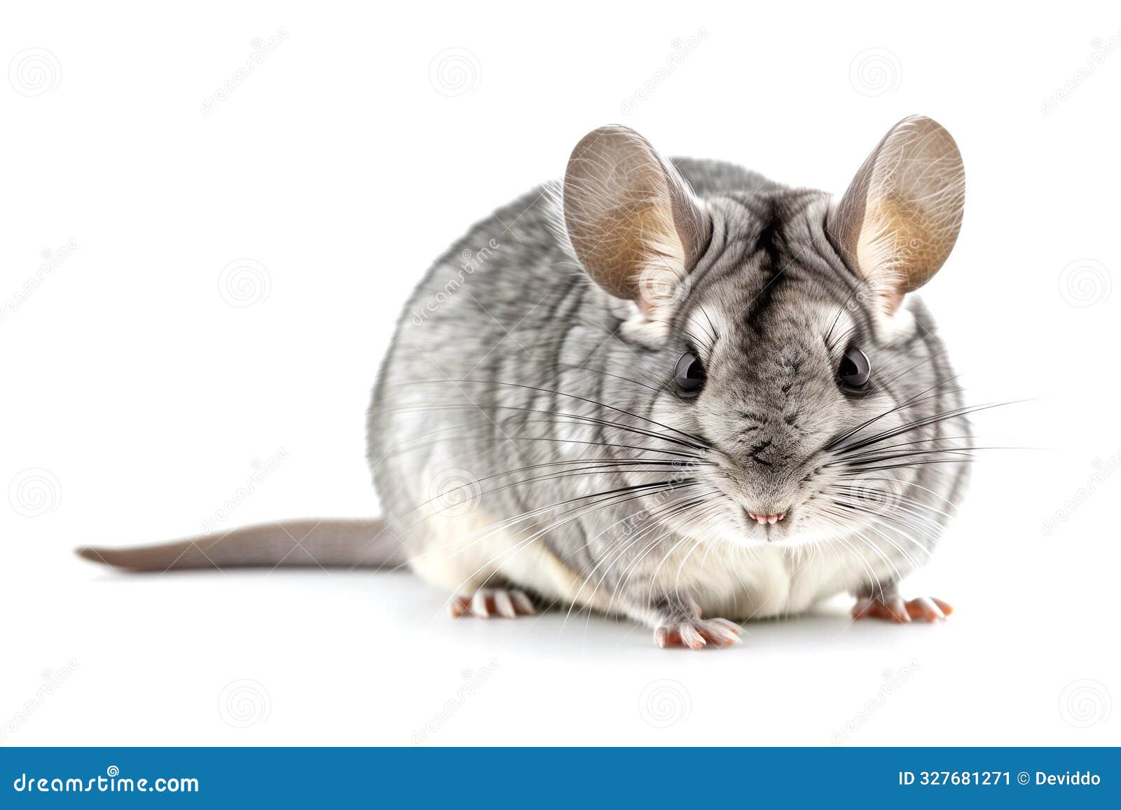 Chinchilla on White Background Stock Illustration - Illustration of ...