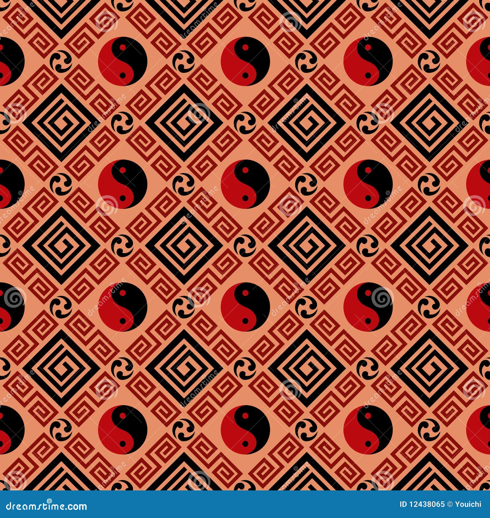 Chinees Patroon vector illustratie. Illustration of retro - 12438065