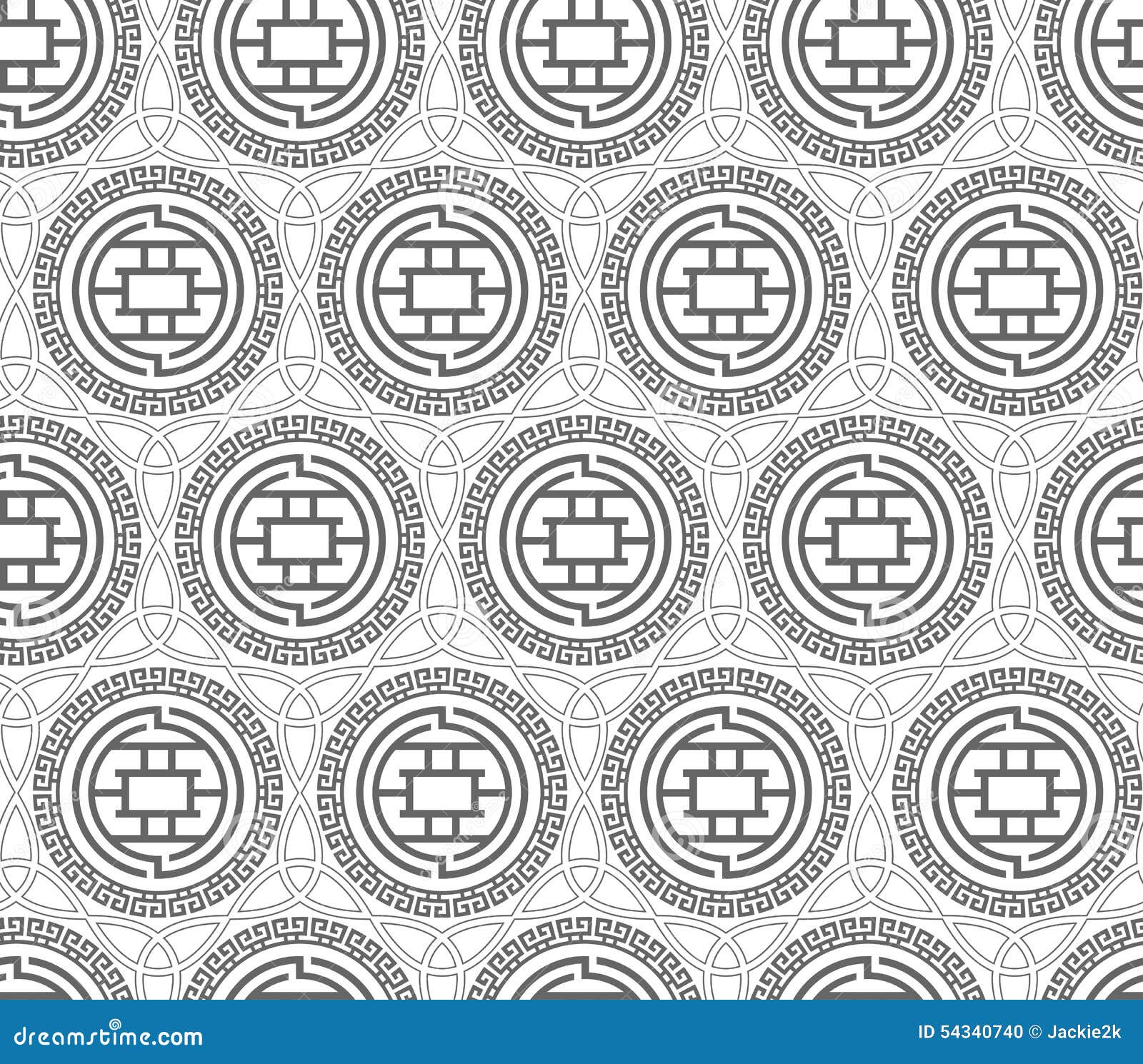 Chinees Patroon vector illustratie. Illustration of stof - 54340740