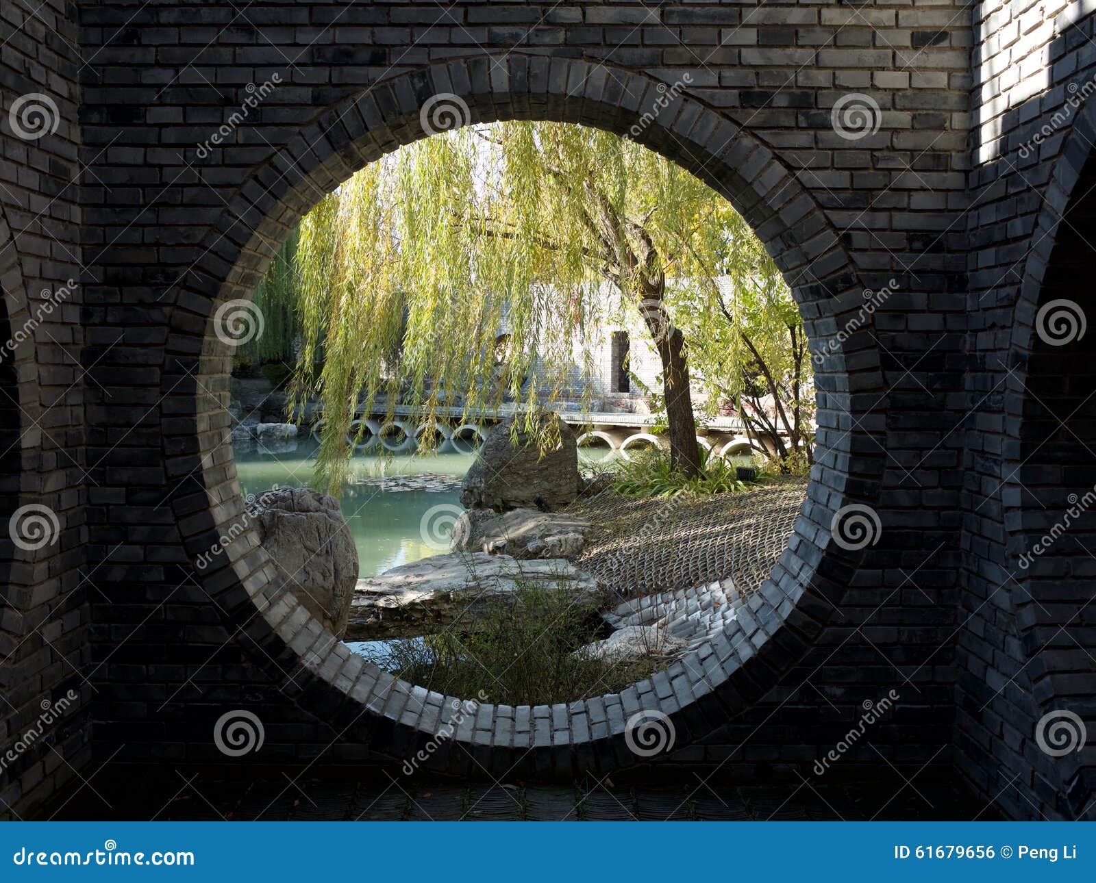 Chines style moon gate stock photo. Image of chinese - 61679656