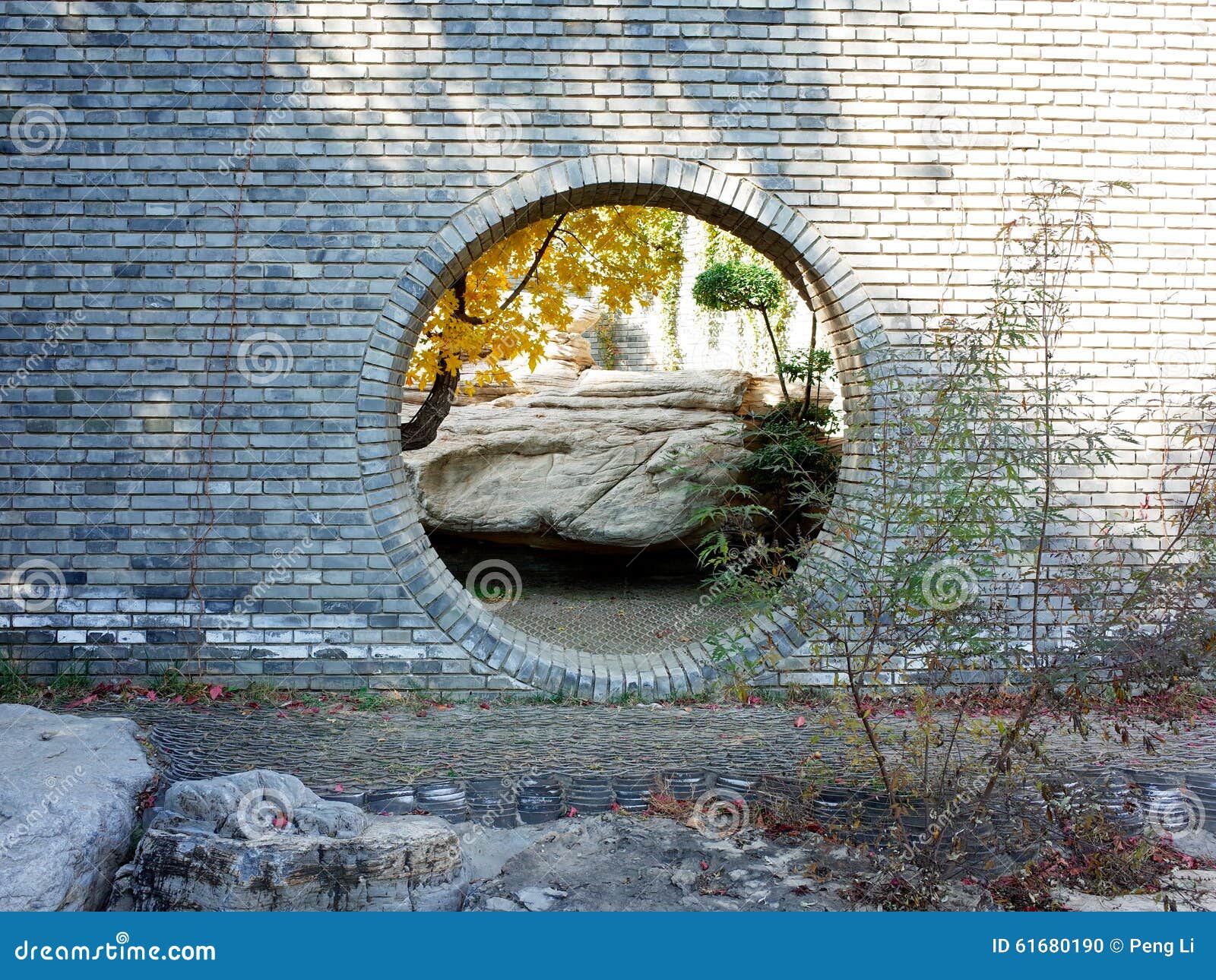 Chines style moon gate stock photo. Image of chinese - 61680190