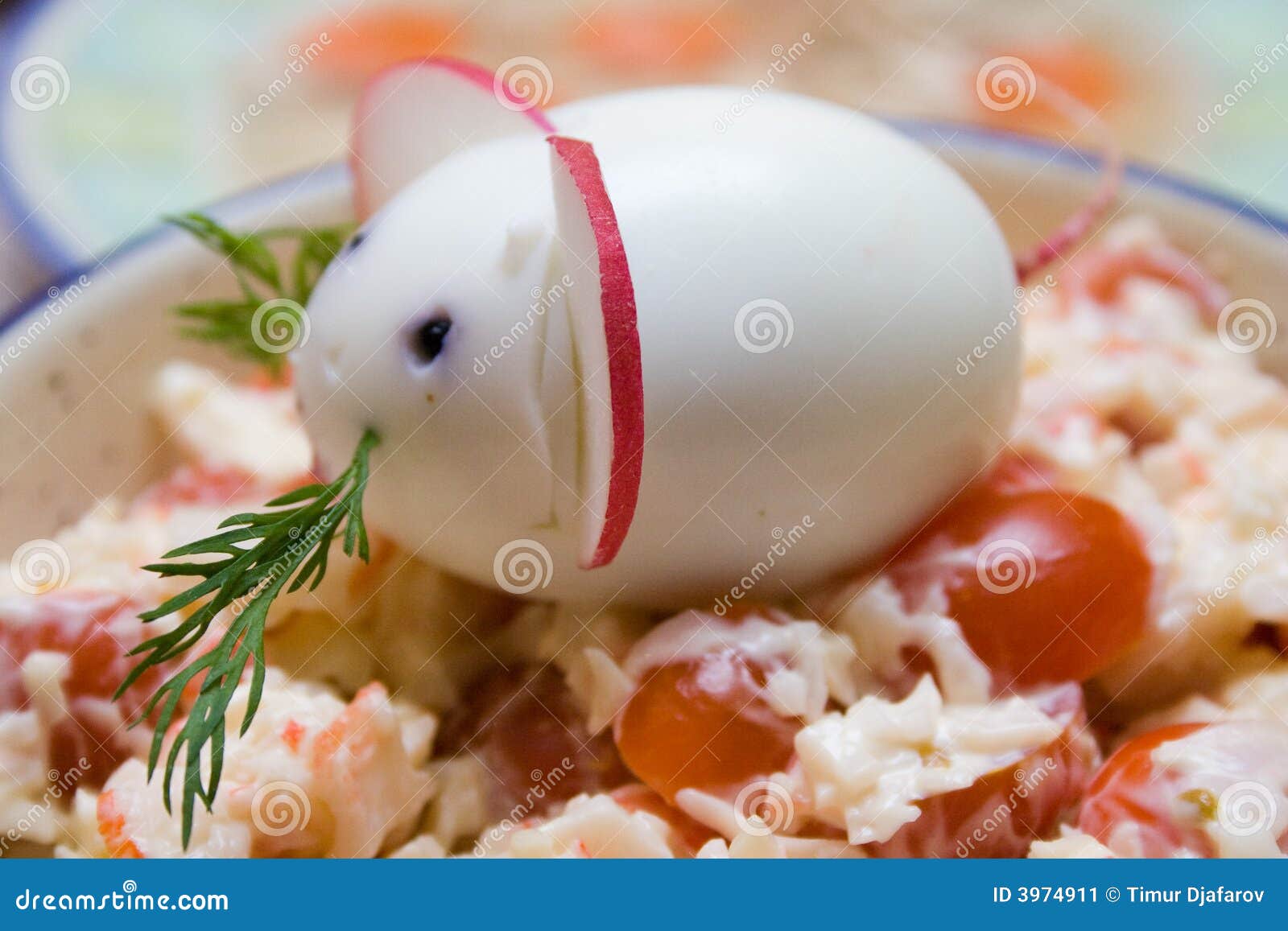 Chinese 2008 New Year Symbolic Mouse Made From Egg Picture. Image: 3974911