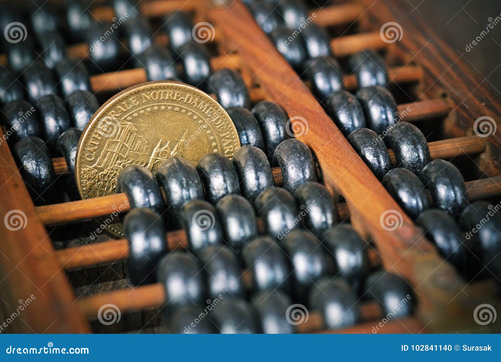 A Chinese Abacus Calculating Tool Stock Photo - Image of antique ...