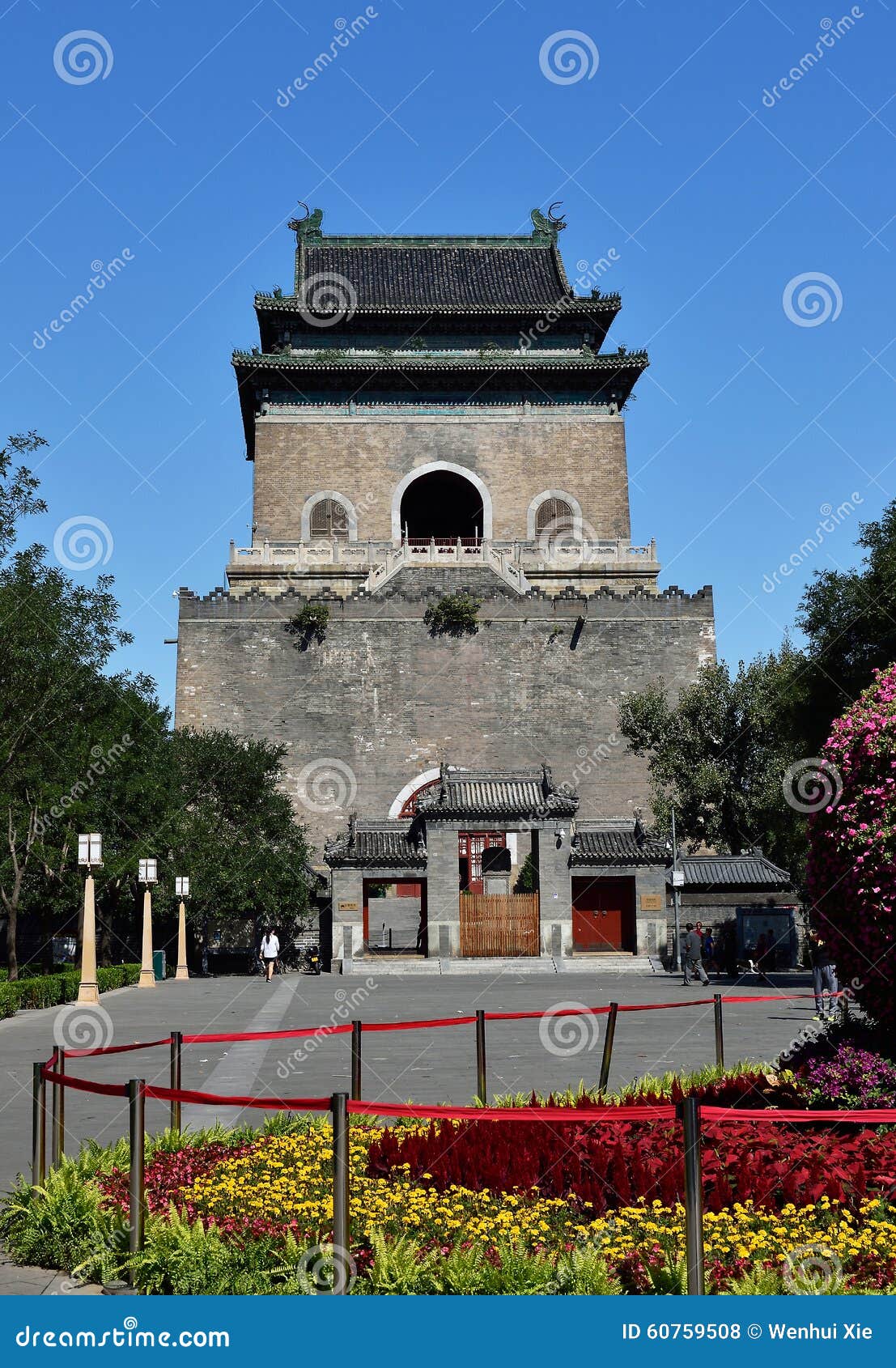 Chinese ancient bell tower stock photo. Image of beijing - 60759508