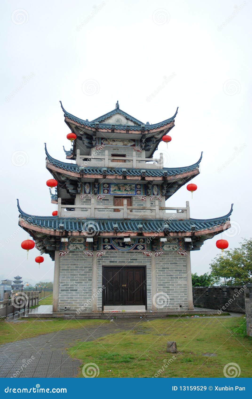 Chinese ancient building stock image. Image of asia, city - 13159529