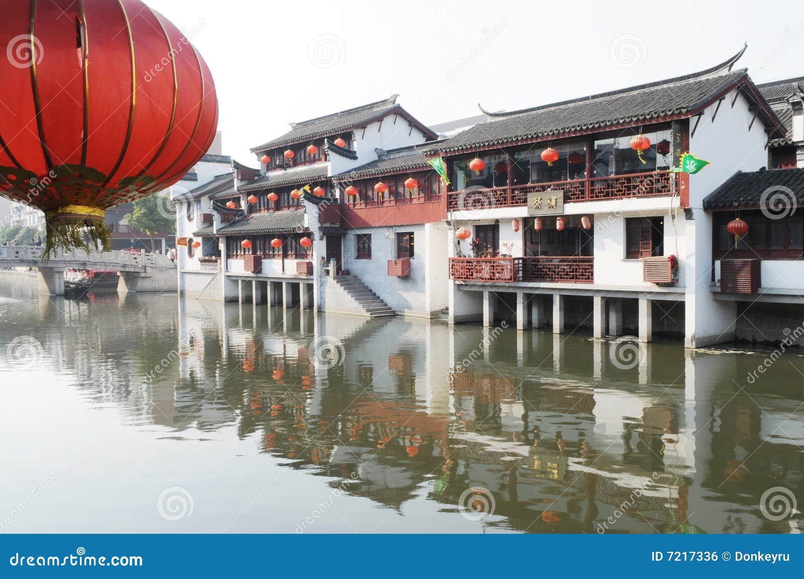 The Chinese Ancient Building Stock Photo - Image of riverside, asian ...