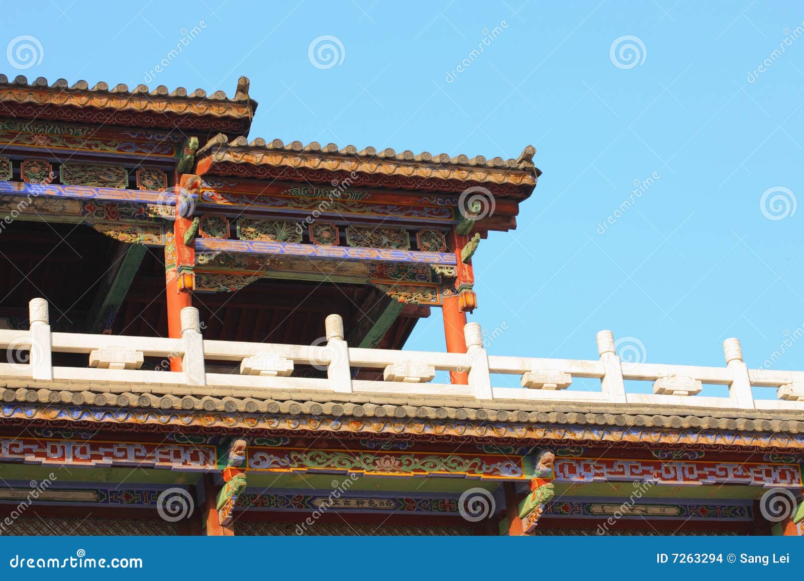 Chinese ancient building stock photo. Image of history - 7263294