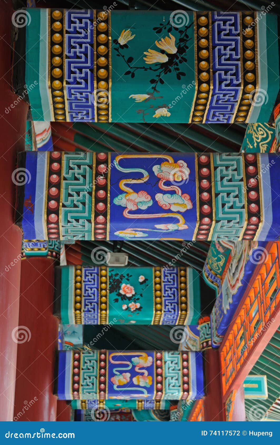 Chinese Ancient Building Interior Stock Photo - Image of colors ...