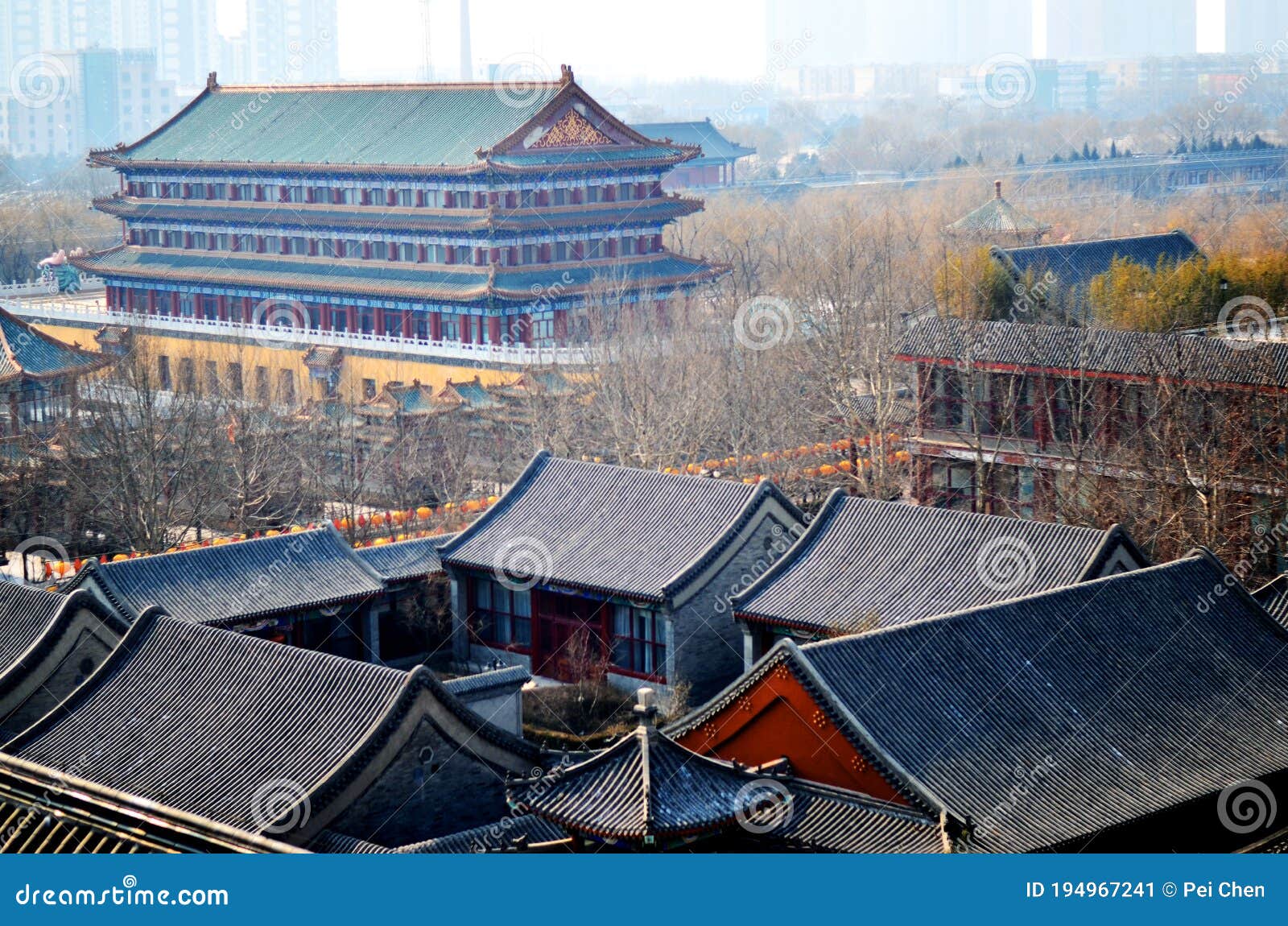 The Chinese Ancient Building, Quadrangle, Siheyuan Stock Image - Image ...