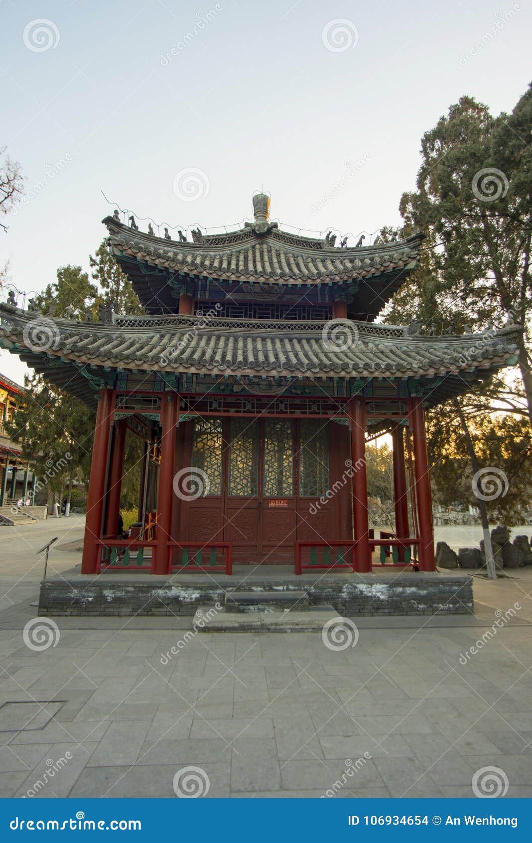 Chinese ancient buildings stock photo. Image of asia - 106934654