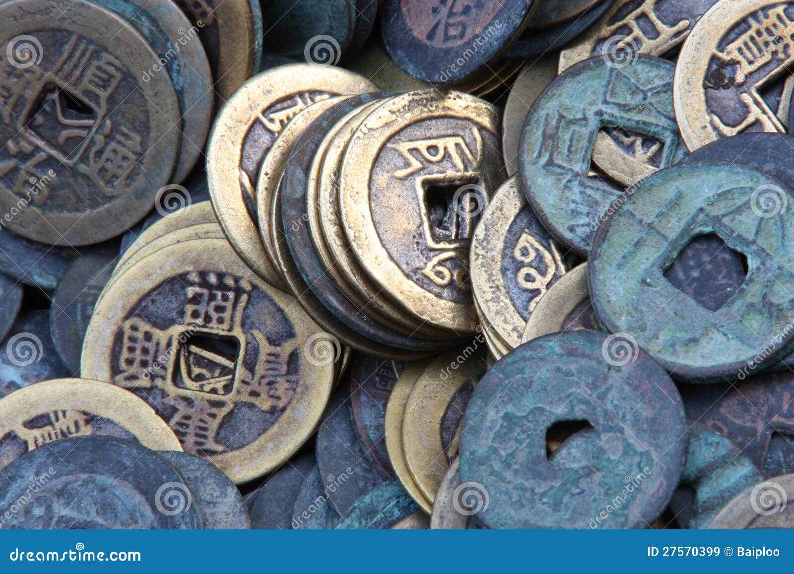 Chinese ancient coins stock image. Image of element, civilization ...