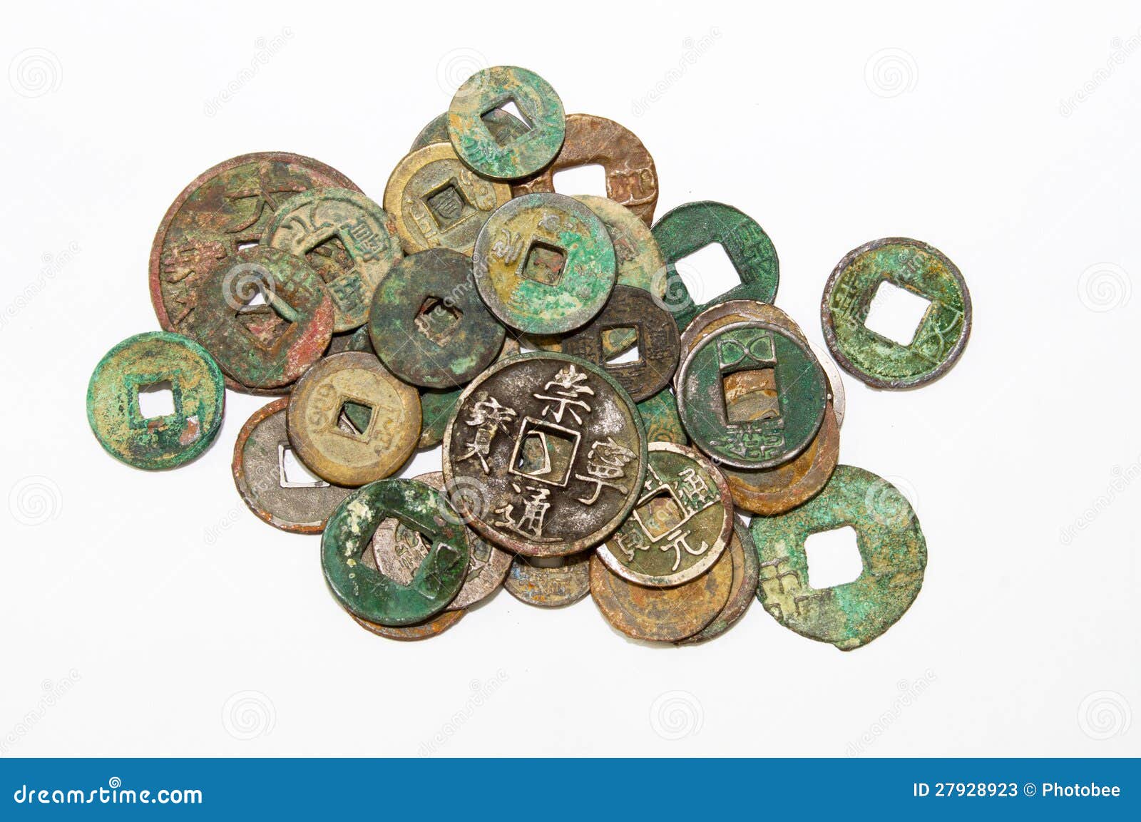 Chinese ancient coins stock image. Image of ancient, china - 27928923