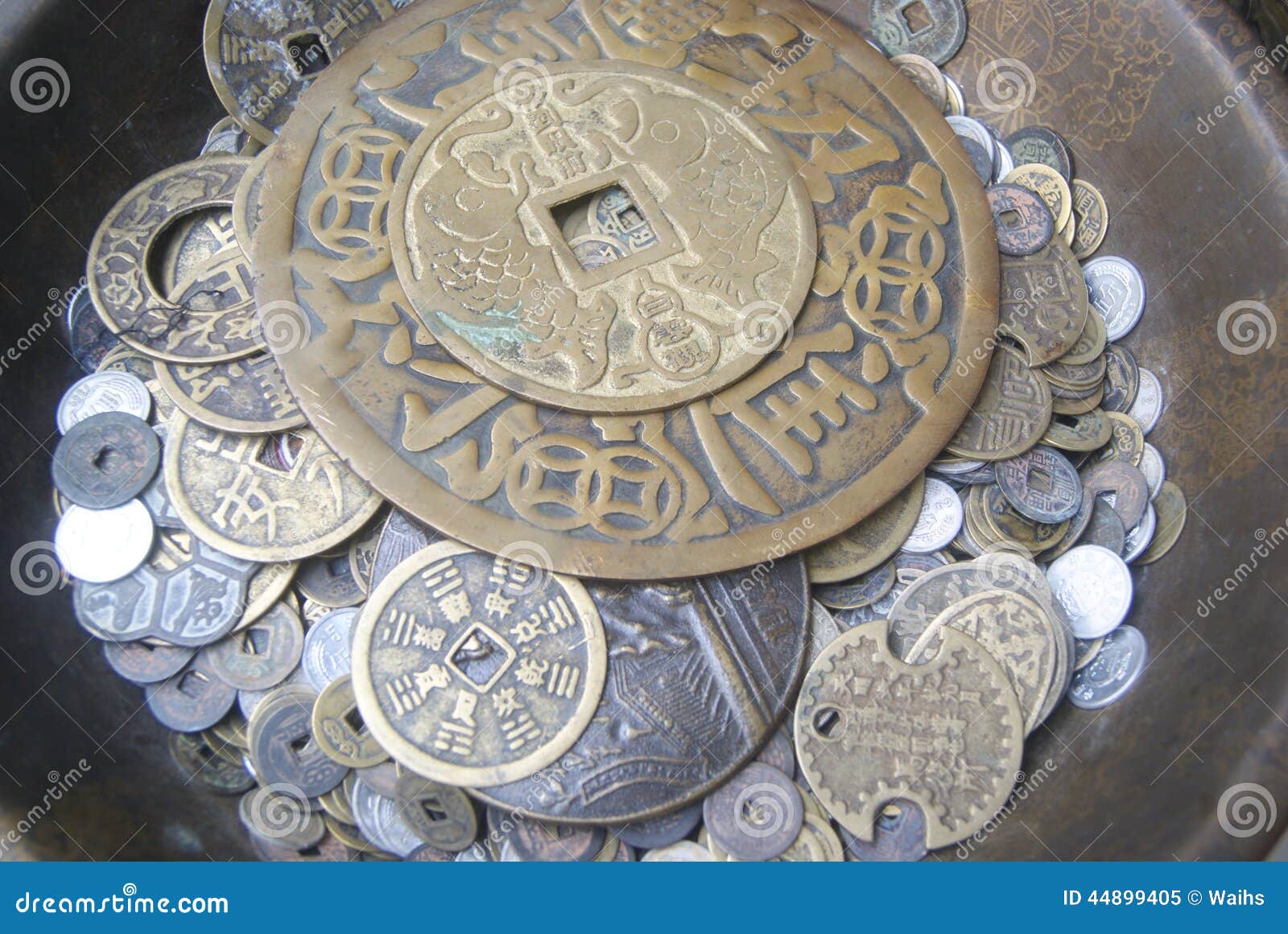 Chinese ancient coins stock image. Image of financial - 44899405