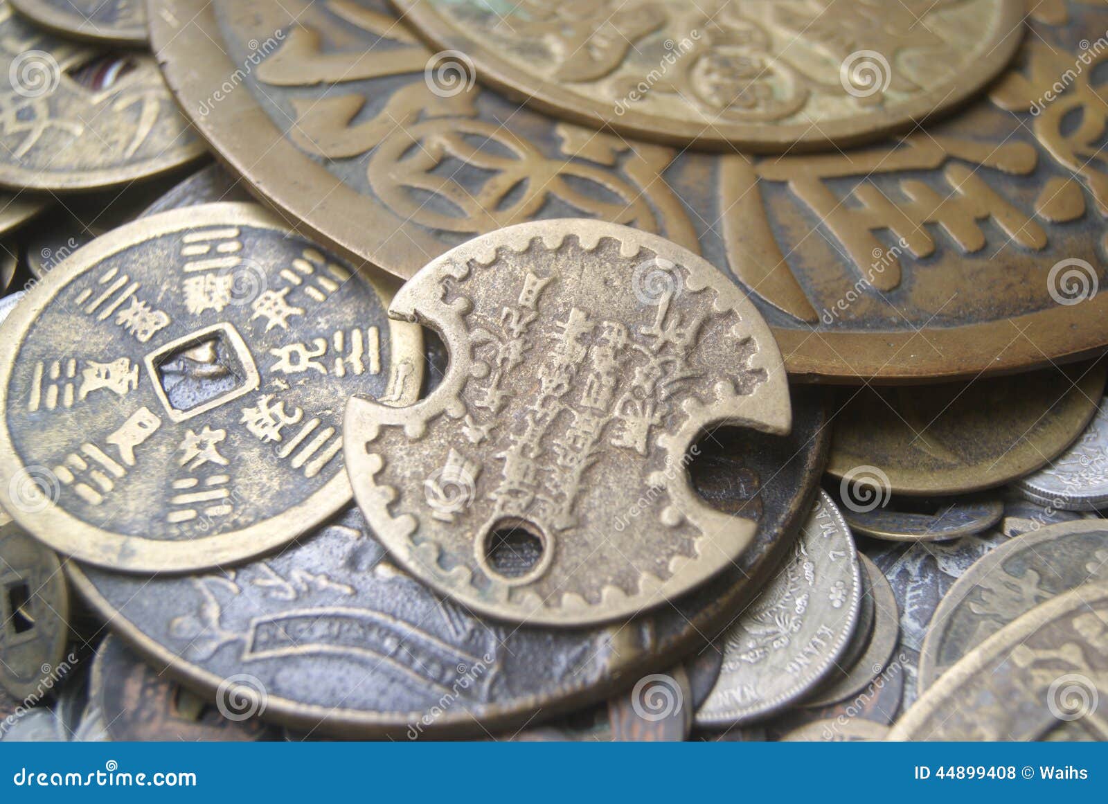 Chinese ancient coins stock photo. Image of tradition - 44899408
