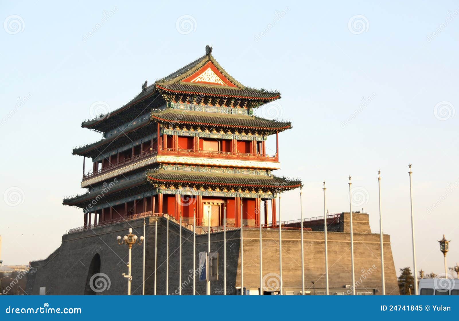 Chinese ancient gate stock image. Image of architectural - 24741845