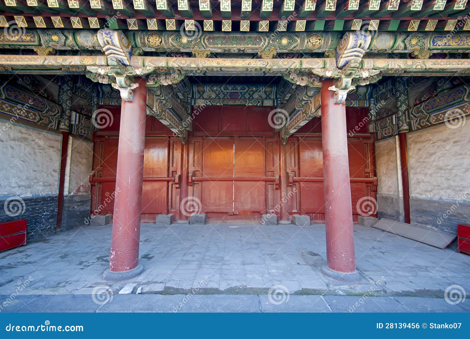 Chinese ancient gate stock photo. Image of china, building - 28139456