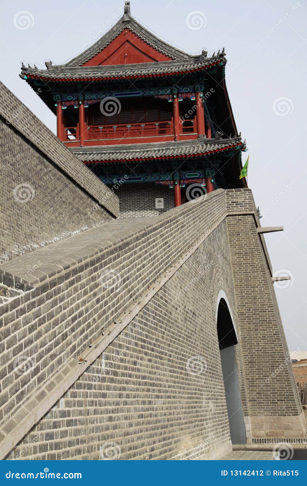 Chinese Ancient Gate Tower stock photo. Image of ancient - 13142412