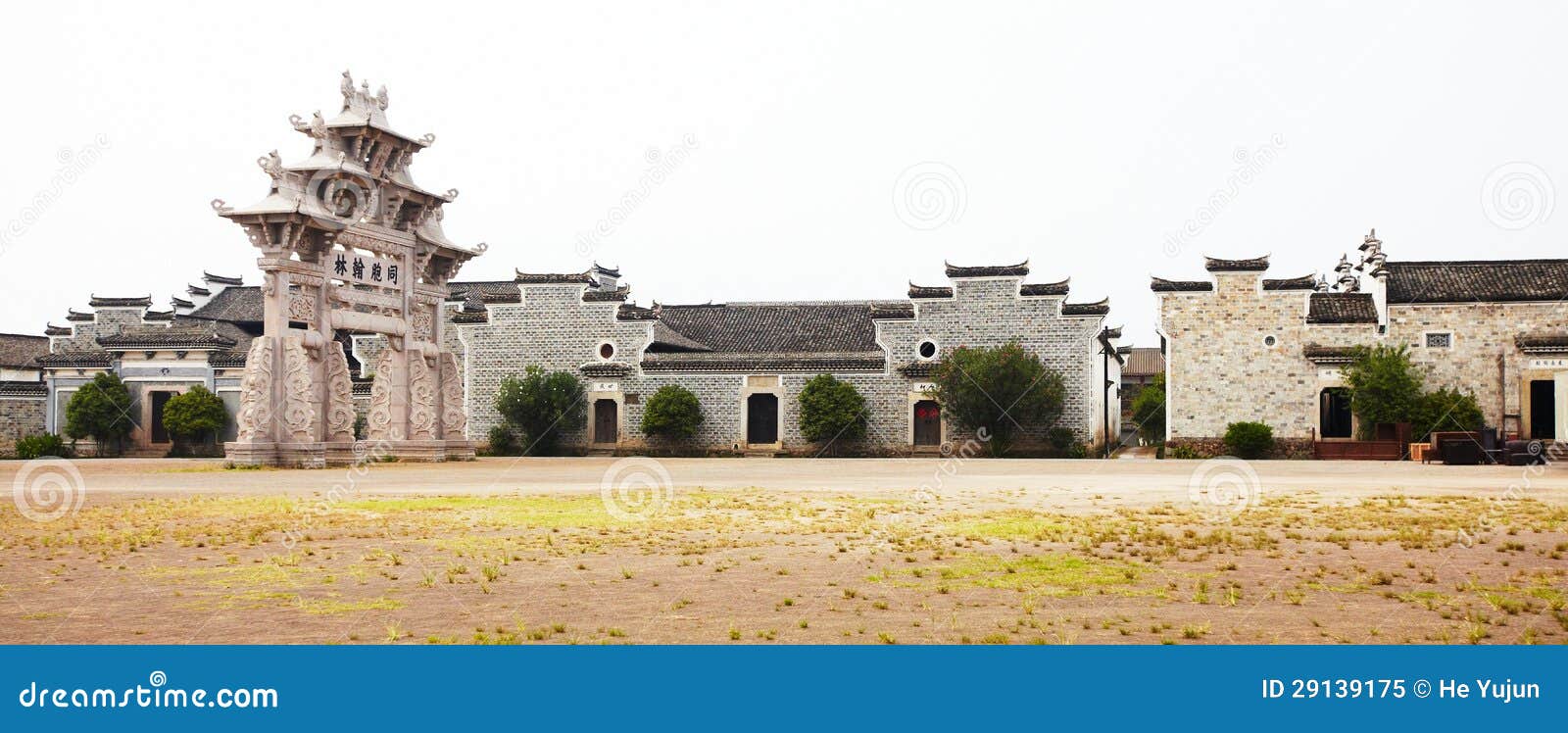 Chinese ancient gates stock image. Image of china, street - 29139175