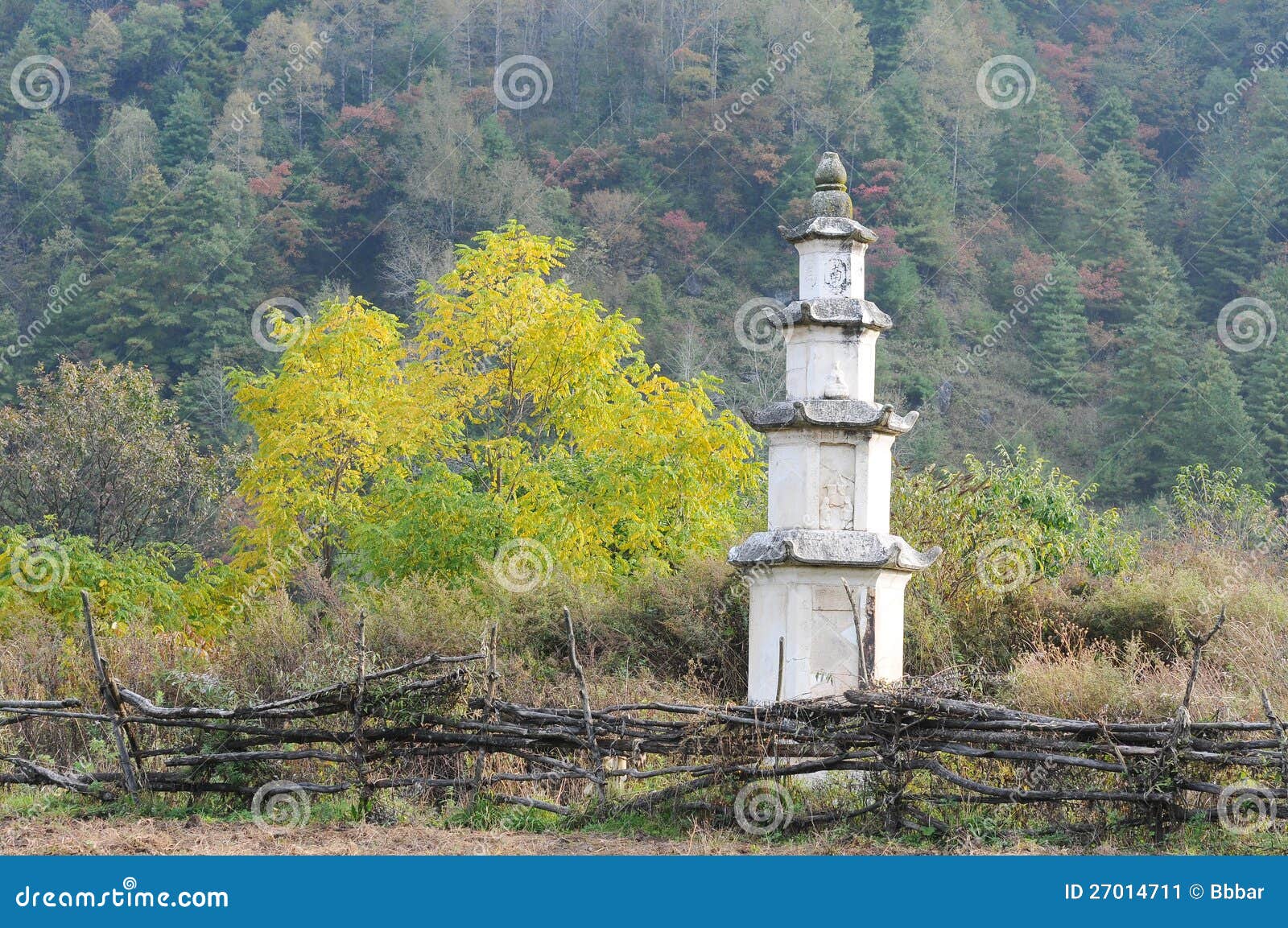 Chinese ancient pagoda stock image. Image of tower, landscape - 27014711