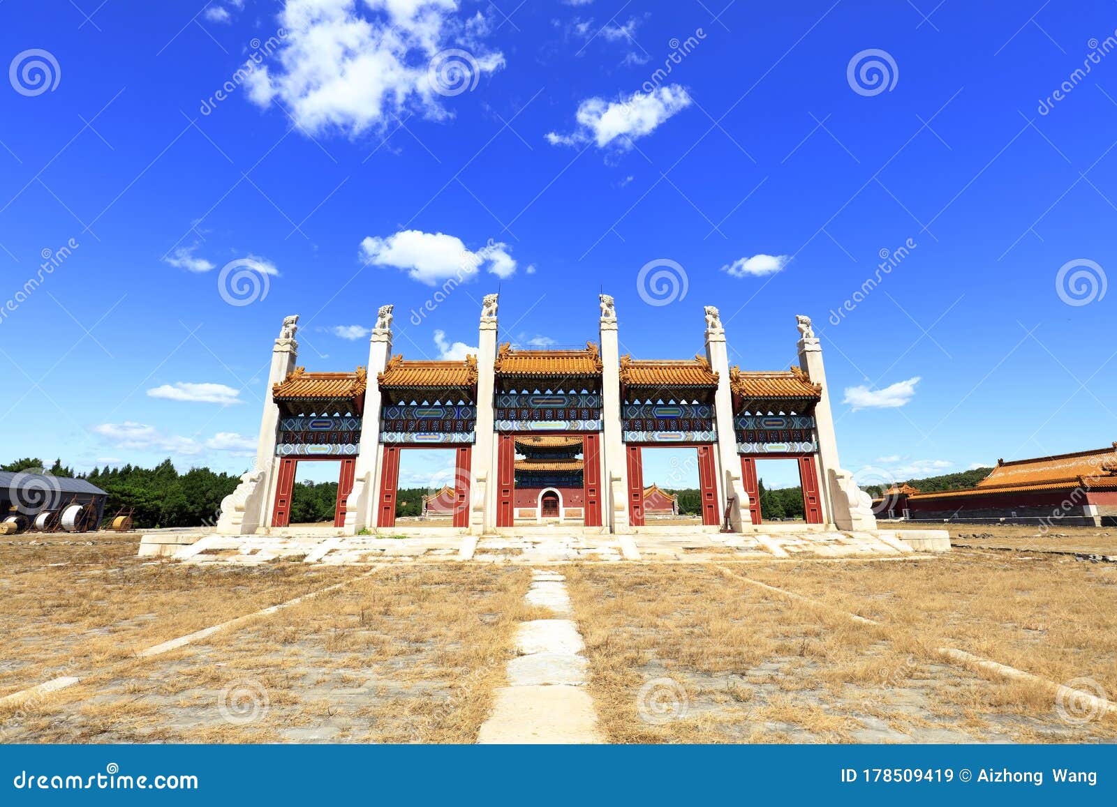 Chinese ancient stone arch stock image. Image of culture - 178509419