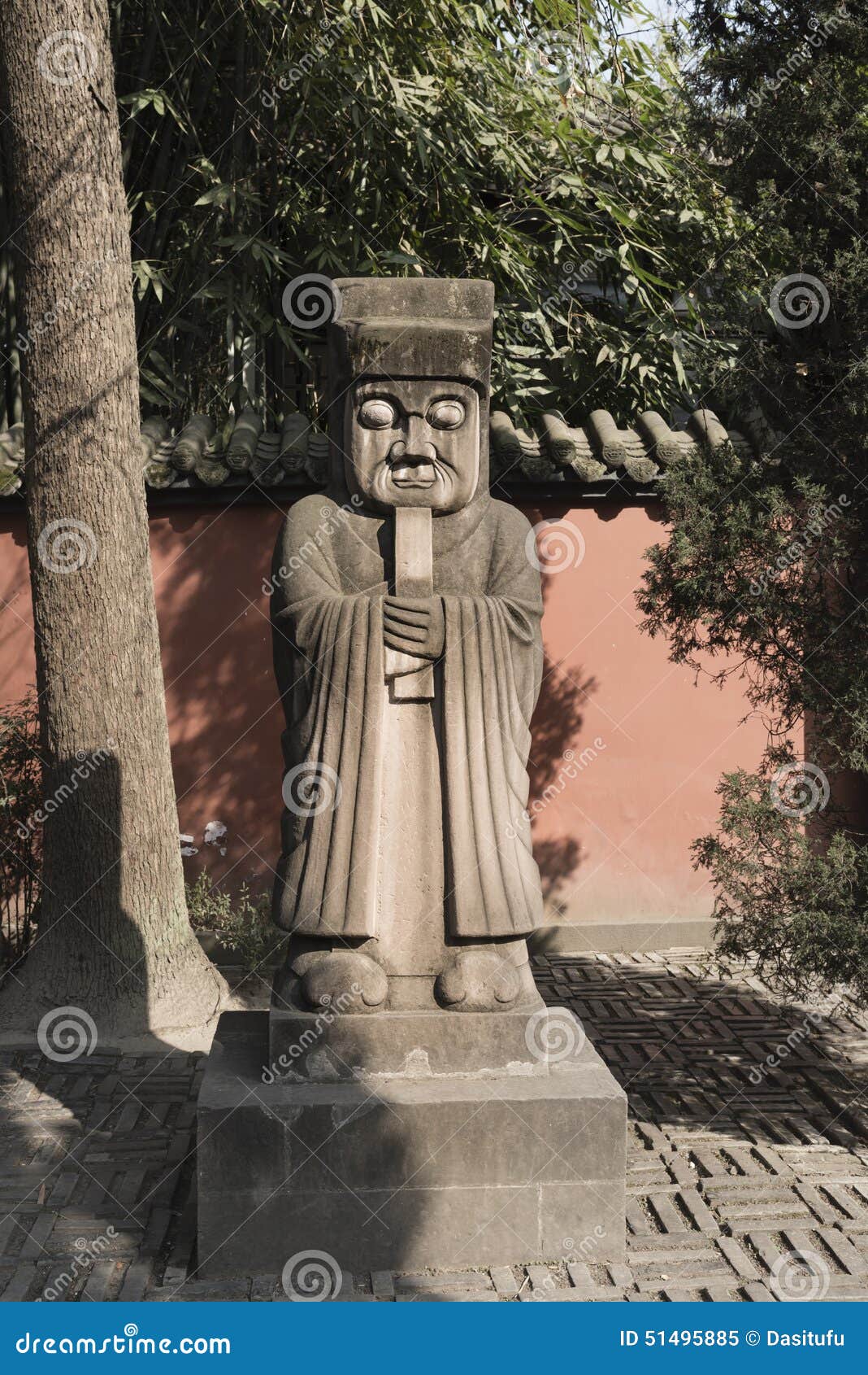 Chinese Ancient Stone Statue Stock Image - Image of sculpture, monument ...