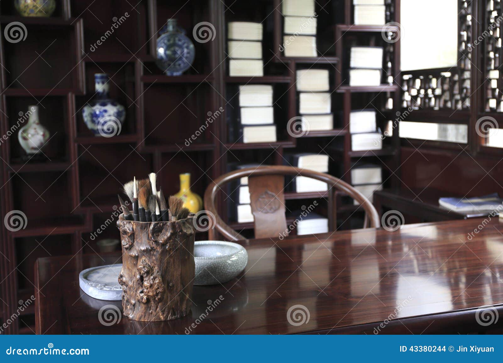 Chinese ancient study stock photo. Image of slab, rack - 43380244
