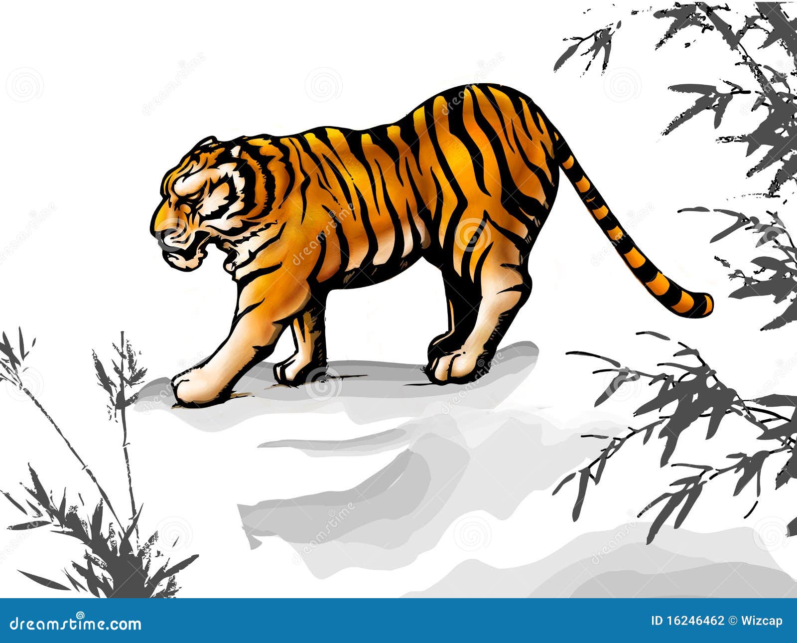 Chinese Ancient Style Tiger Stock Vector - Illustration of mystery ...